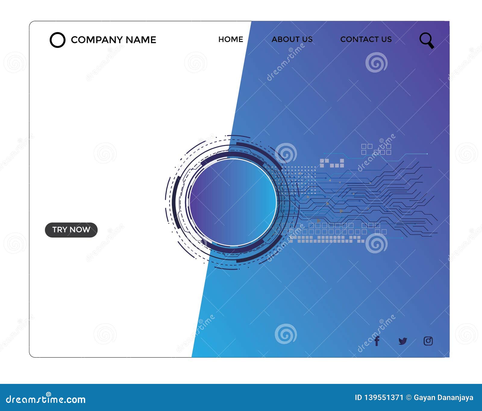 Abstract Landing Page Design -abstract Stock Vector - Illustration of ...