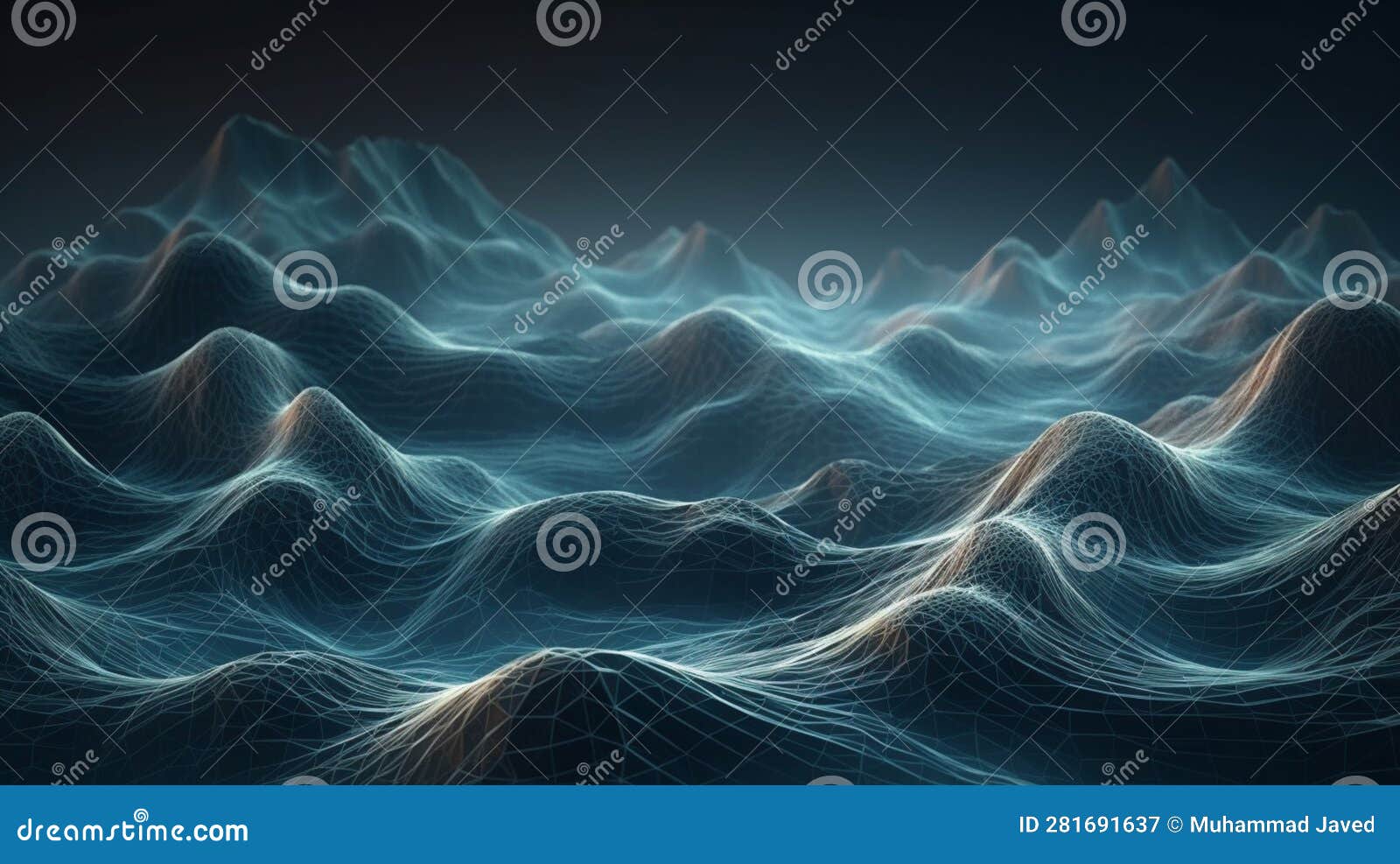 Topology Abstract Isolated On White Abstract Waves Flowing Squares ...