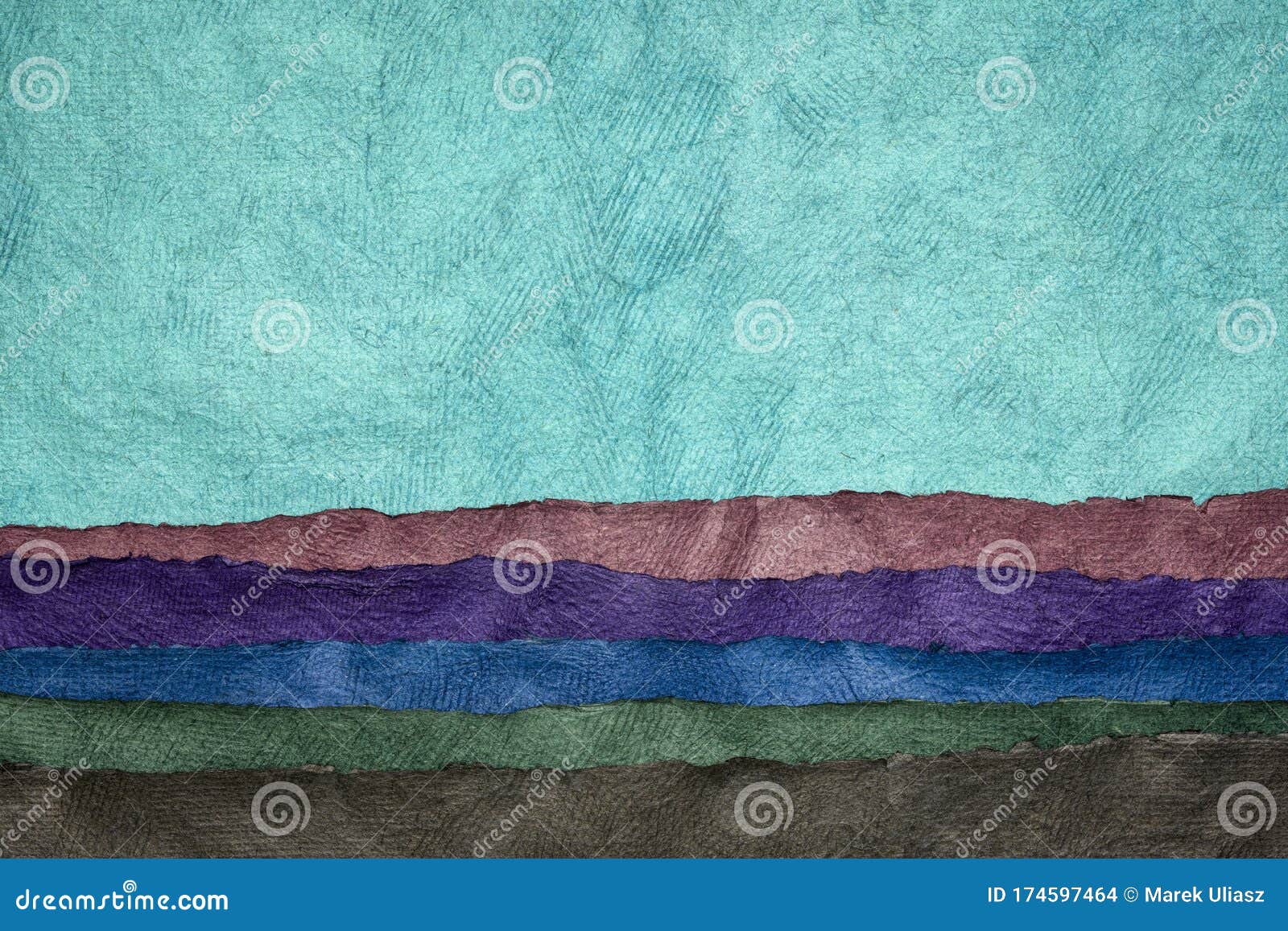Abstract Landscape - Colorful Textured Paper Sheets Stock Photo - Image ...