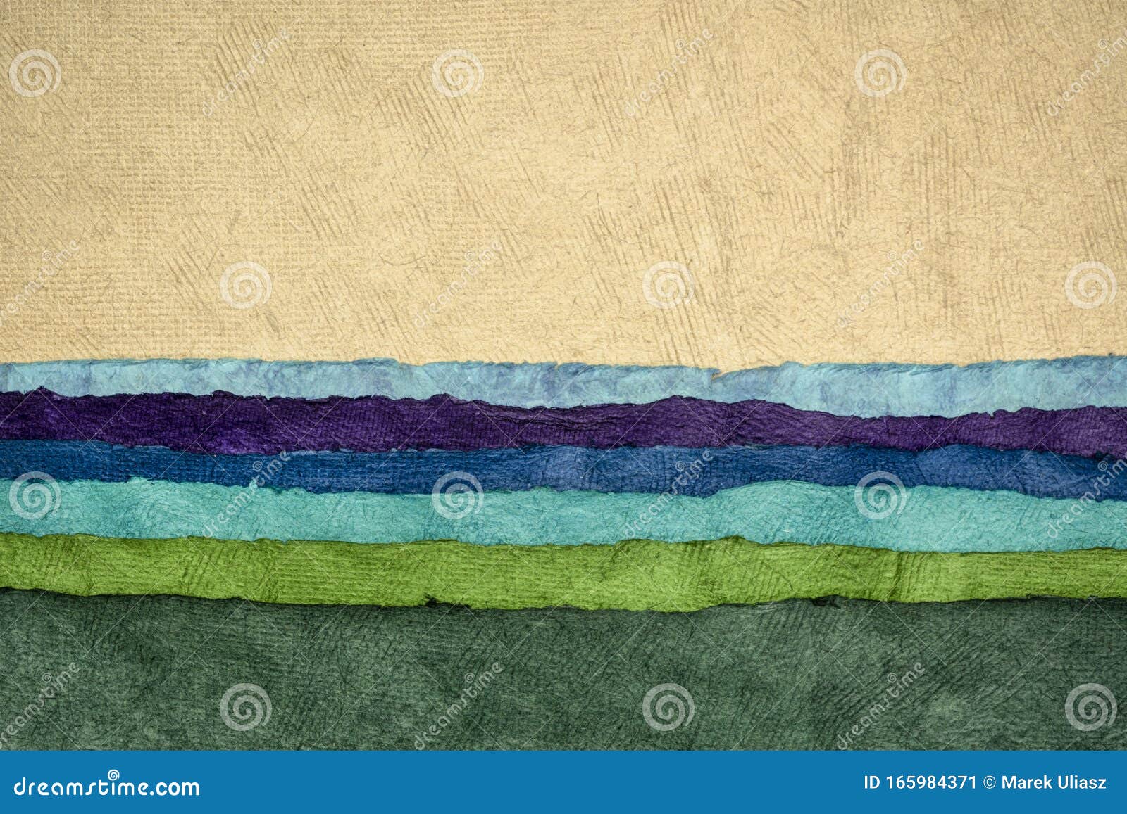 Abstract Landscape - Colorful Textured Paper Sheets Stock Image - Image ...