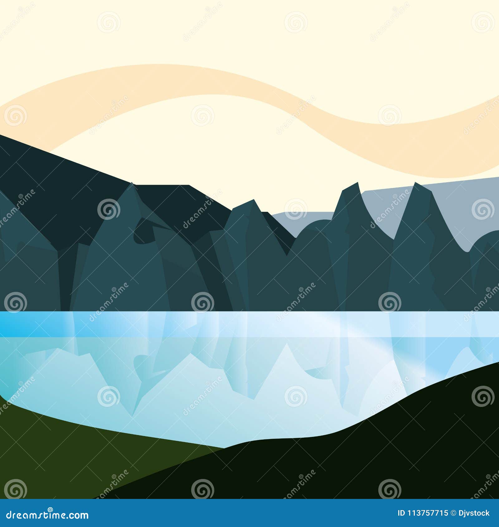 Abstract landscape design stock vector. Illustration of scenery - 113757715