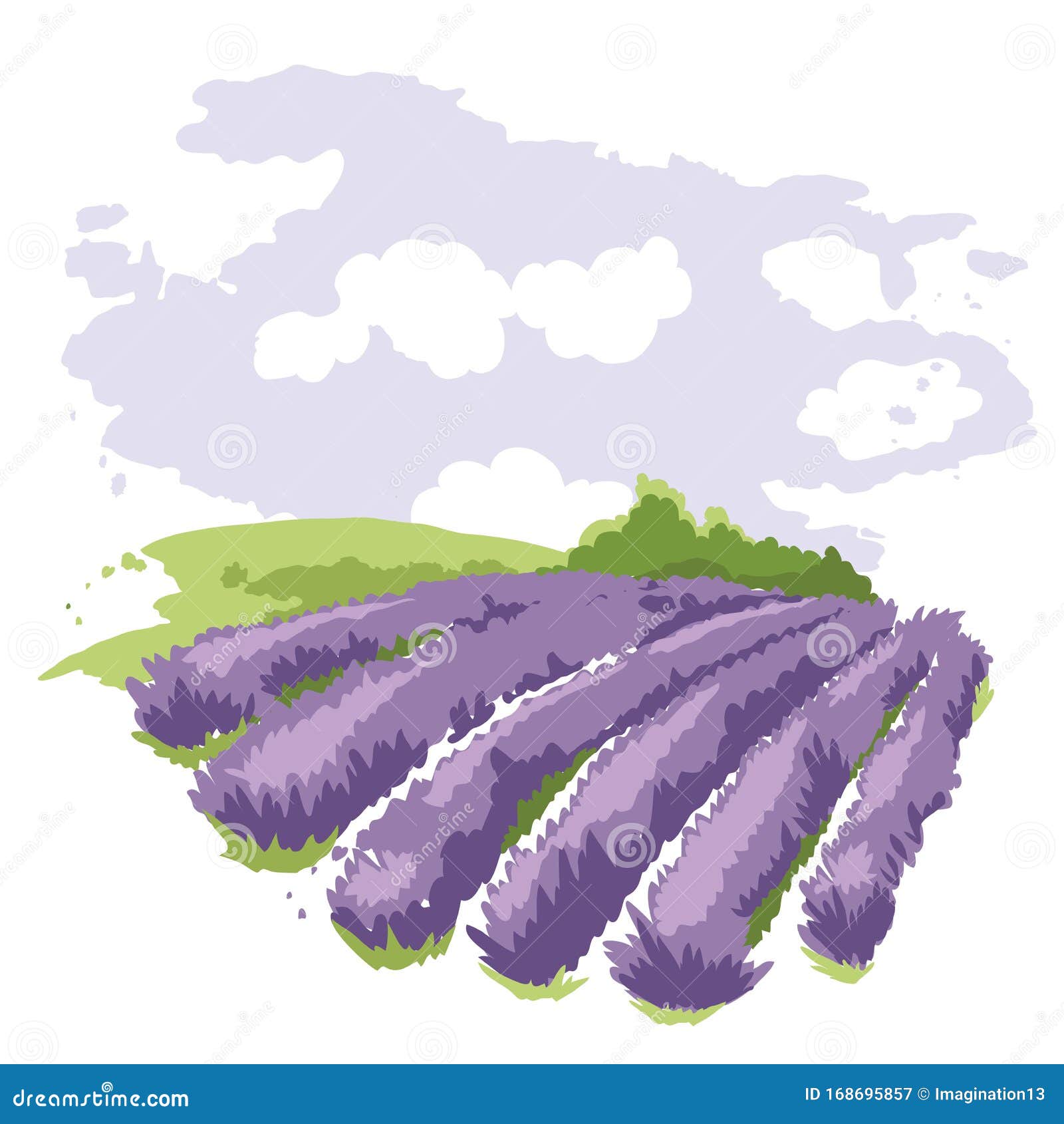 Abstract Landscape -- Lavender Field Stock Vector - Illustration of ...