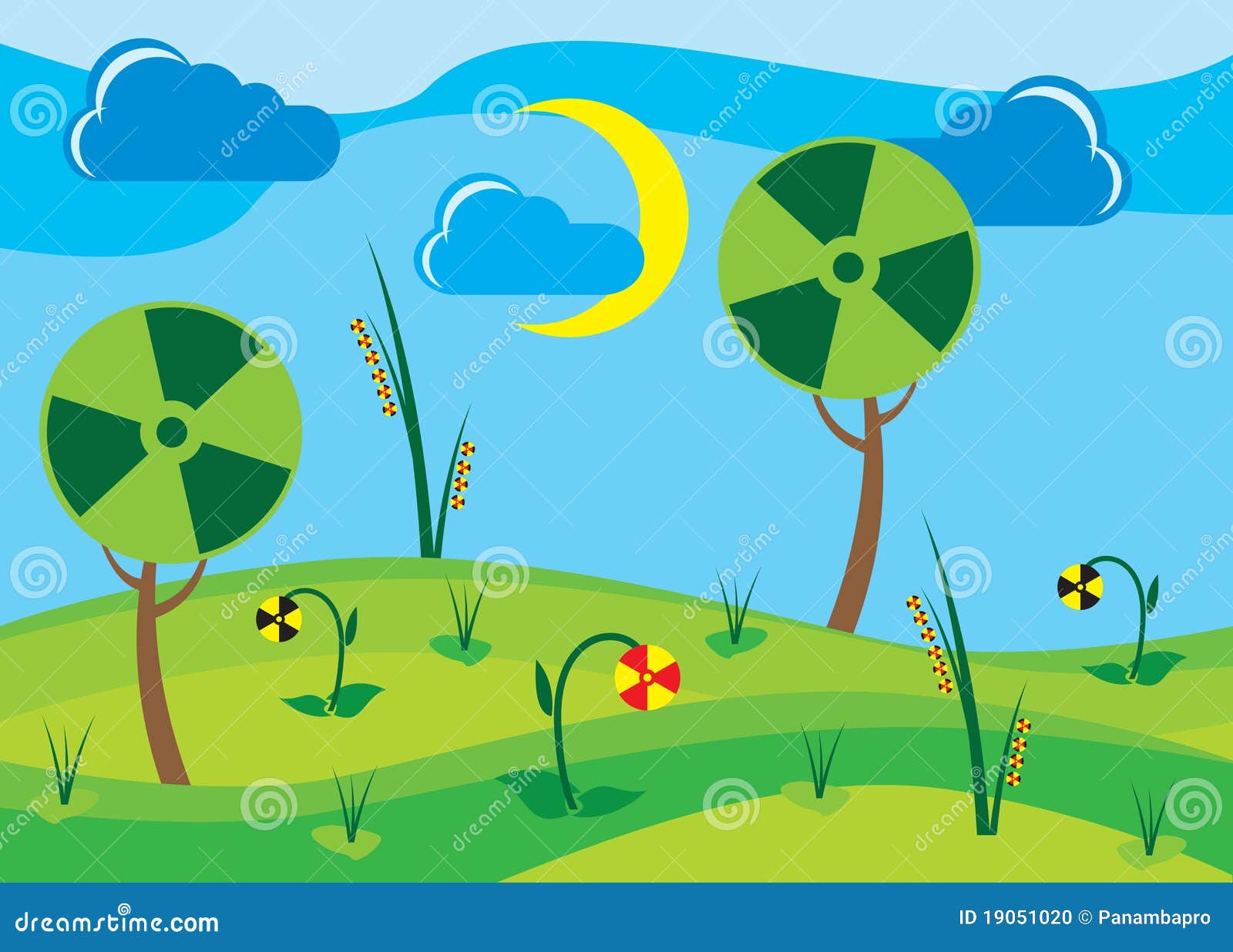 Abstract Landscape Radiation Stock Vector - Illustration of circle ...
