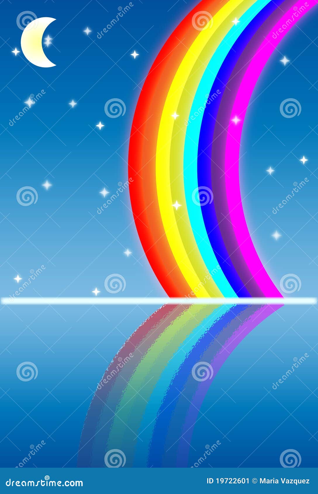 Abstract Landscape with Rainbow Stock Vector - Illustration of symbol ...