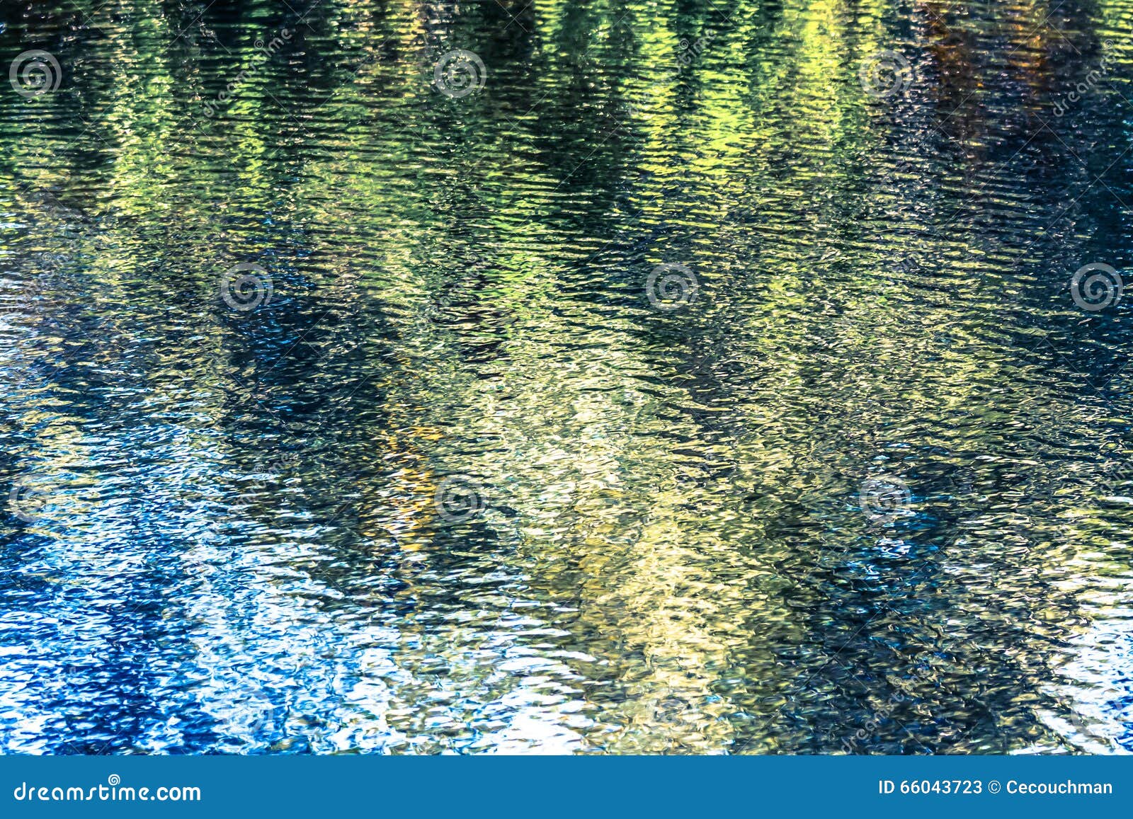 Abstract: Trees and Sky Reflected in Rippled Water Stock Image - Image ...