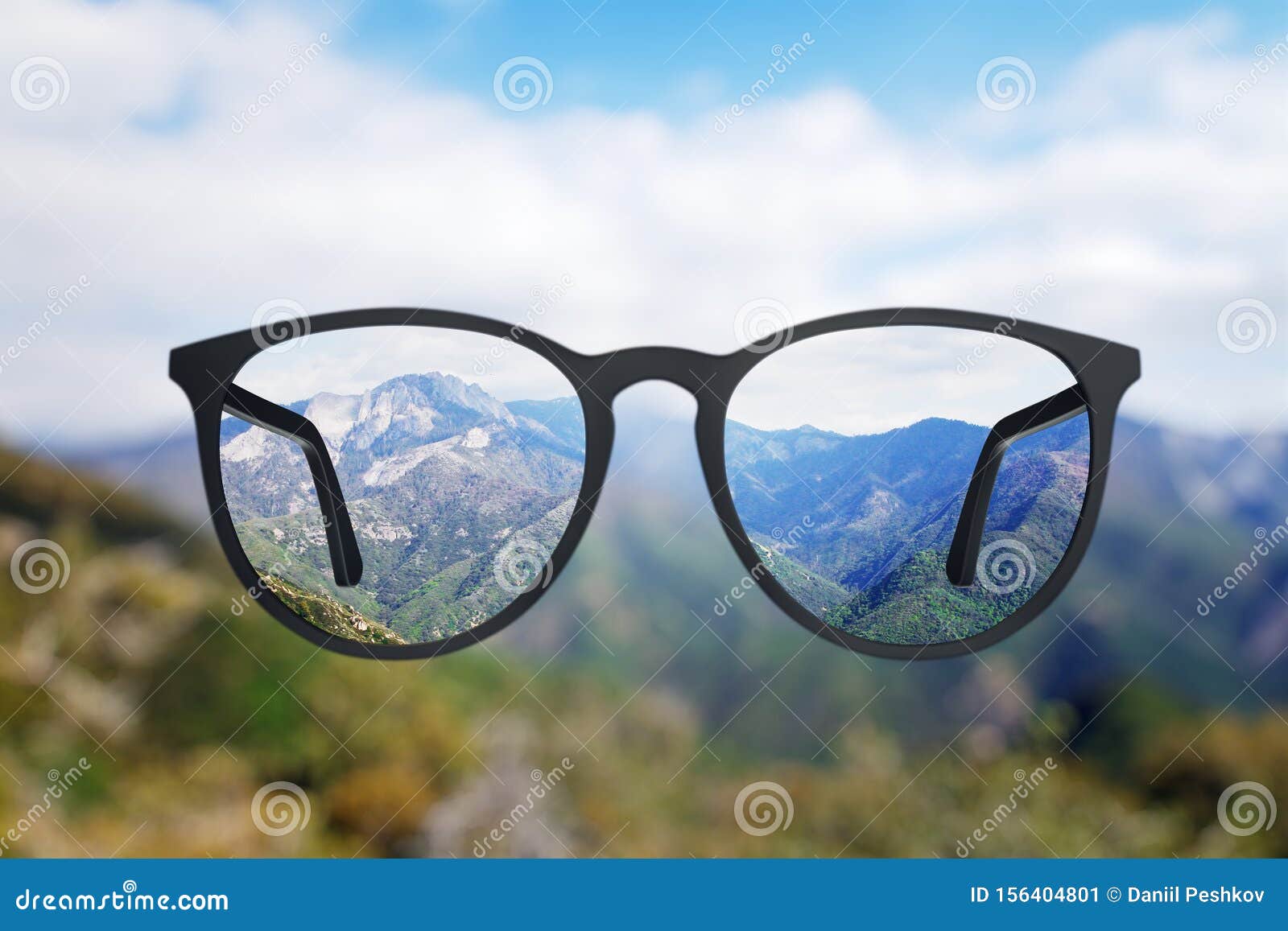 Abstract Landscape Though Eyeglasses Stock Image - Image of business ...