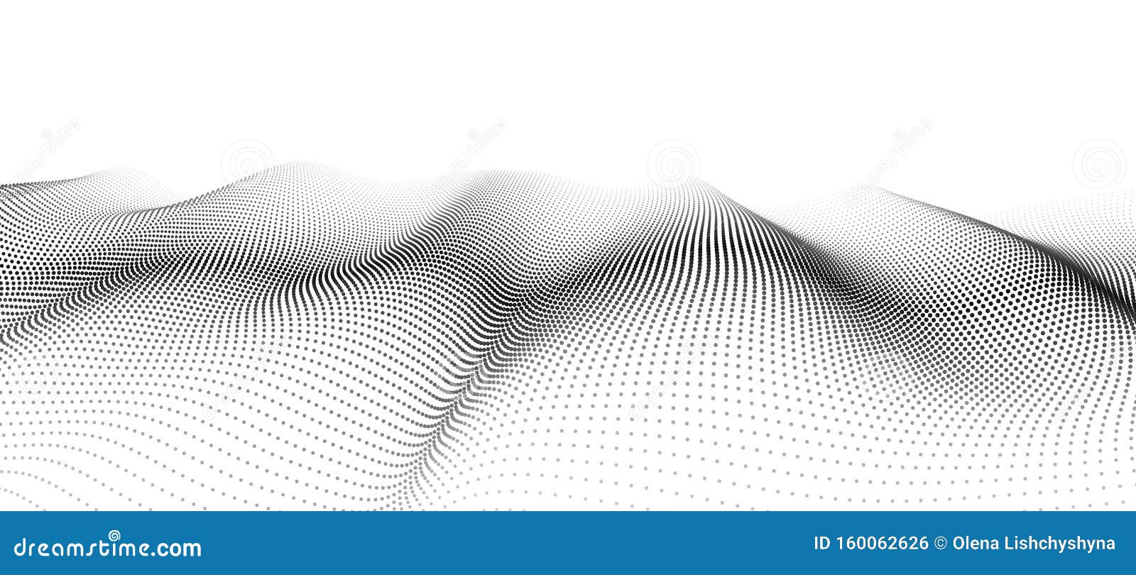 Abstract Frame Landscape. Vector Perspective Grid. 3d Mesh Stock ...