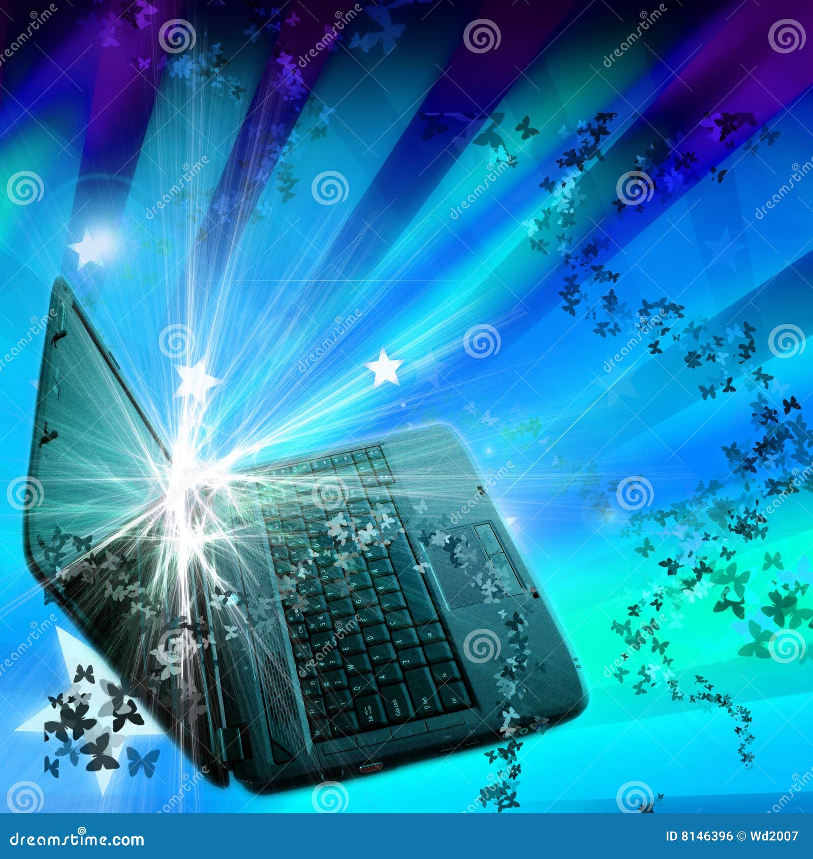 Abstract Laptop Illustration Stock Illustration - Illustration of ...