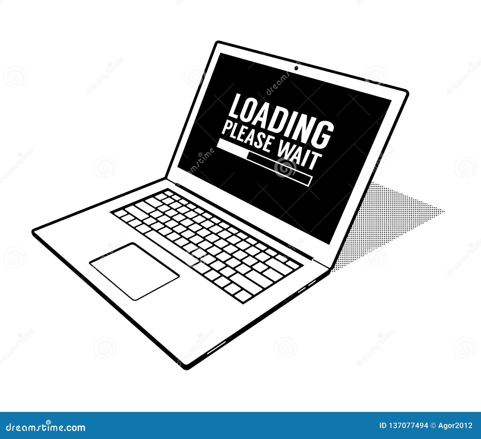 Abstract Laptop is Loading 3d Vector Illustration Stock Vector ...