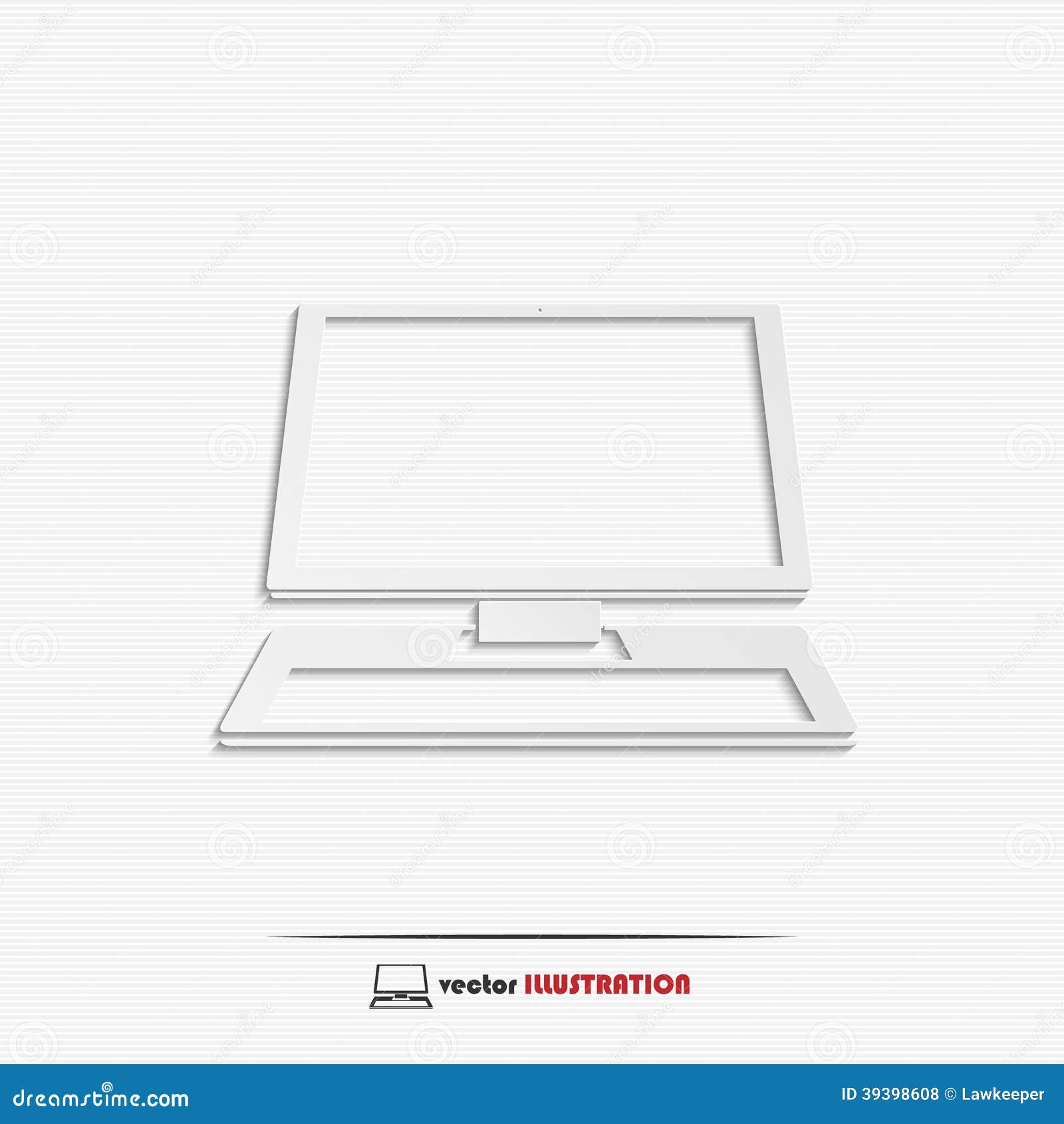 Abstract laptop web icon stock vector. Illustration of computer - 39398608