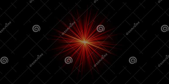 Abstract Laser Star Red. on a Black Stock Illustration - Illustration ...