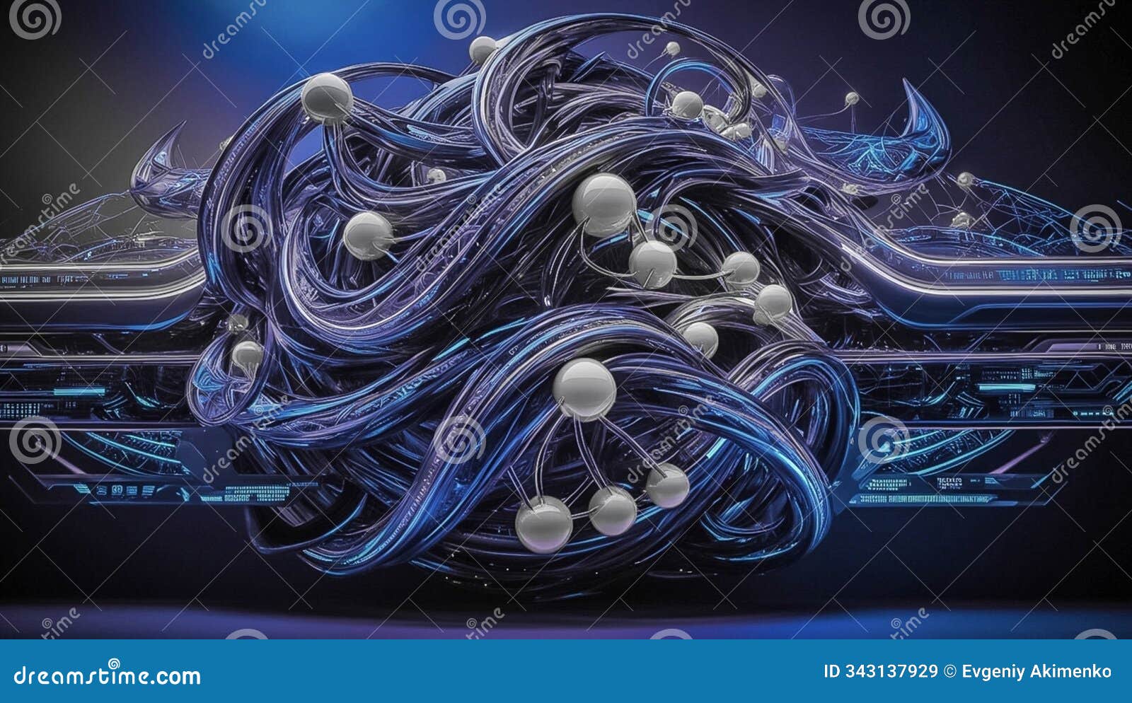 Abstract Lattice Structure. Research in the Field of Molecular ...