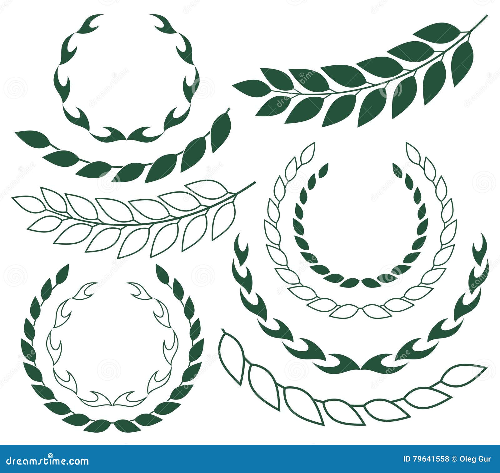 Abstract Laurel Wreath. Outline. Silhouette Vector Illustration ...