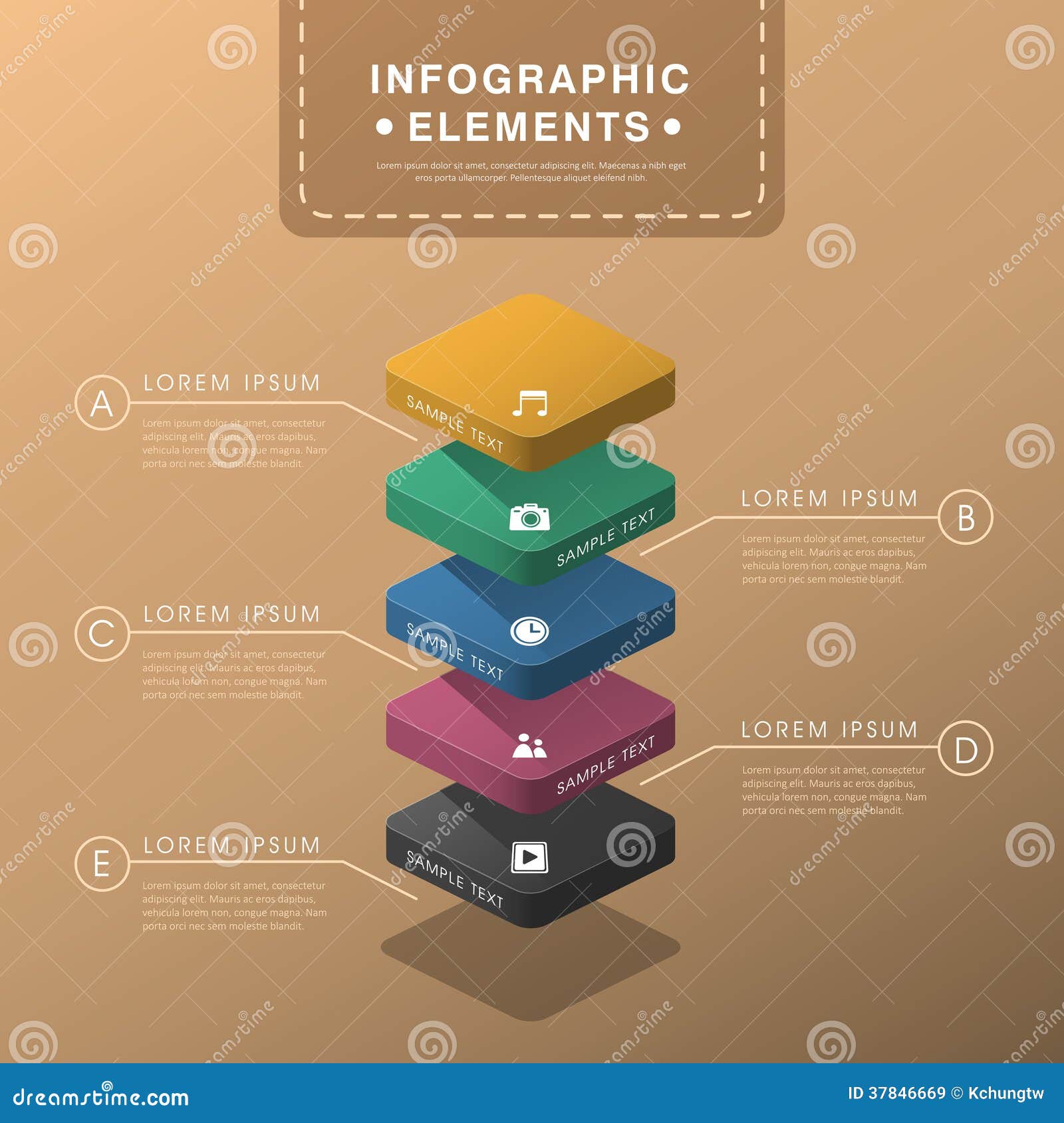 Abstract Layer Chart Infographics Stock Vector - Illustration of modern ...