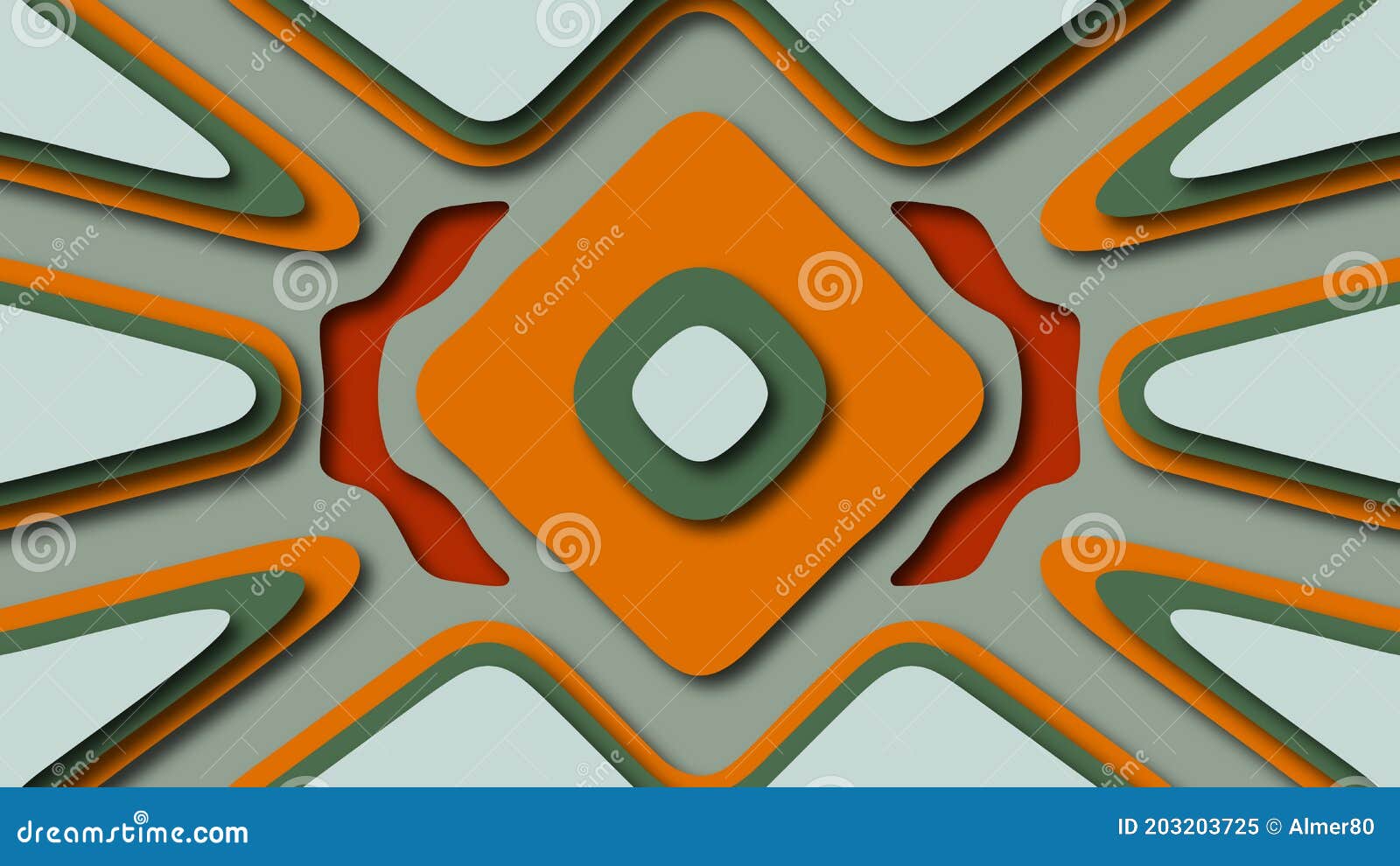 Abstract Layered Background with Smooth Shapes in Different Colors in ...