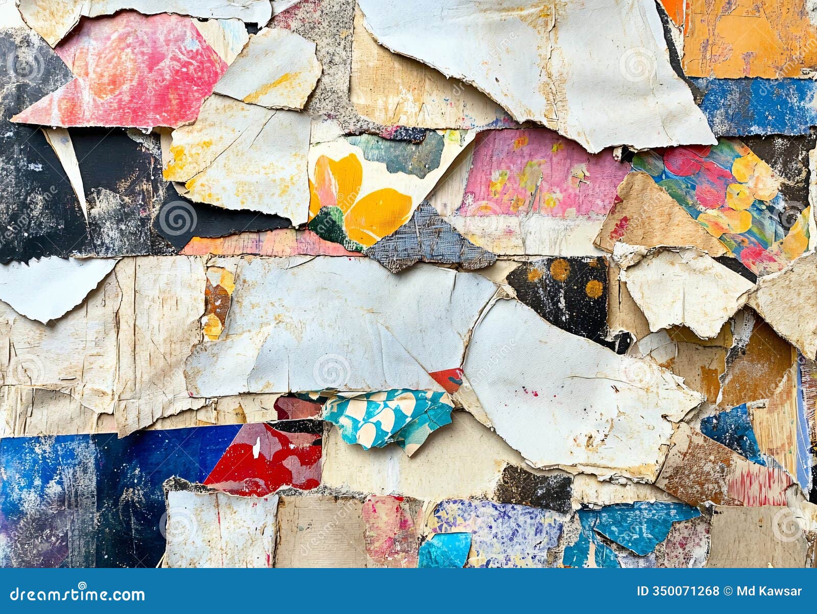 Abstract Layered Torn Paper Collage Texture High Quality Image Stock ...