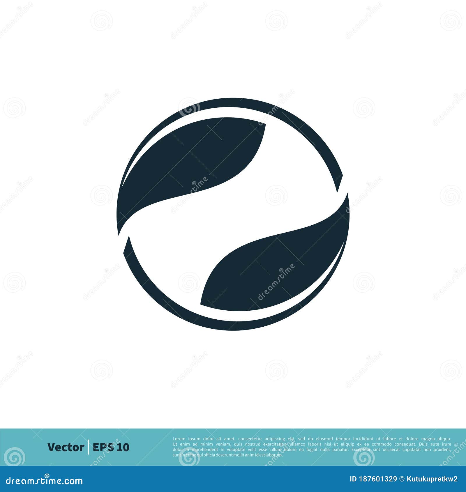 Abstract Leaf Circle Icon Vector Logo Template Illustration Design ...