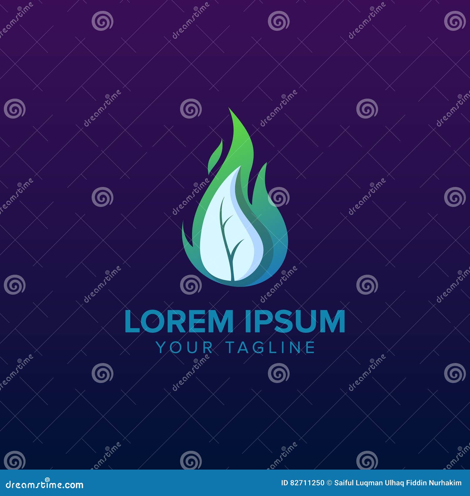 Abstract leaf fire logo stock vector. Illustration of green - 82711250