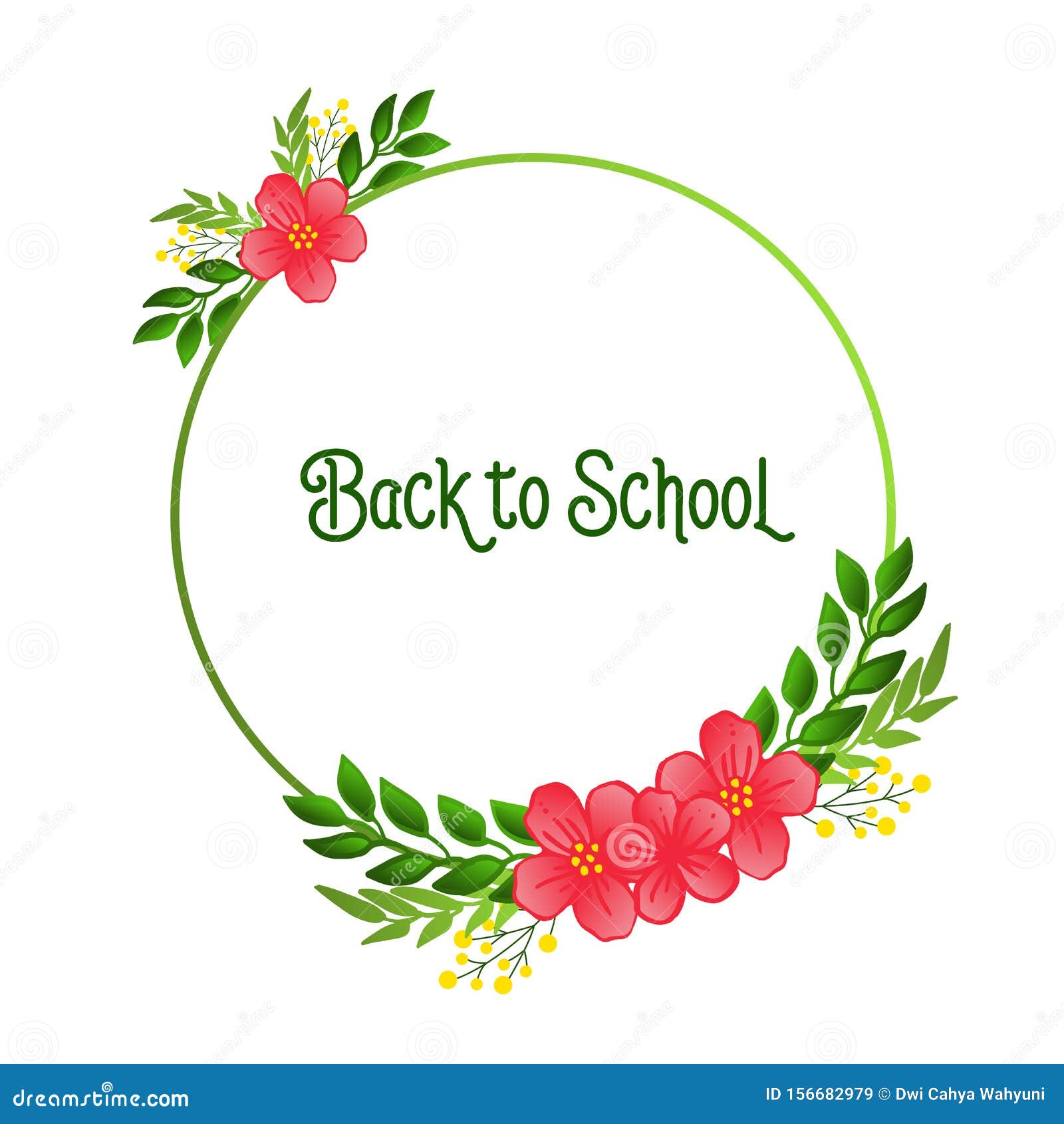 Abstract Leaf Flower Frame, for Decoration of Greeting Card Back To ...