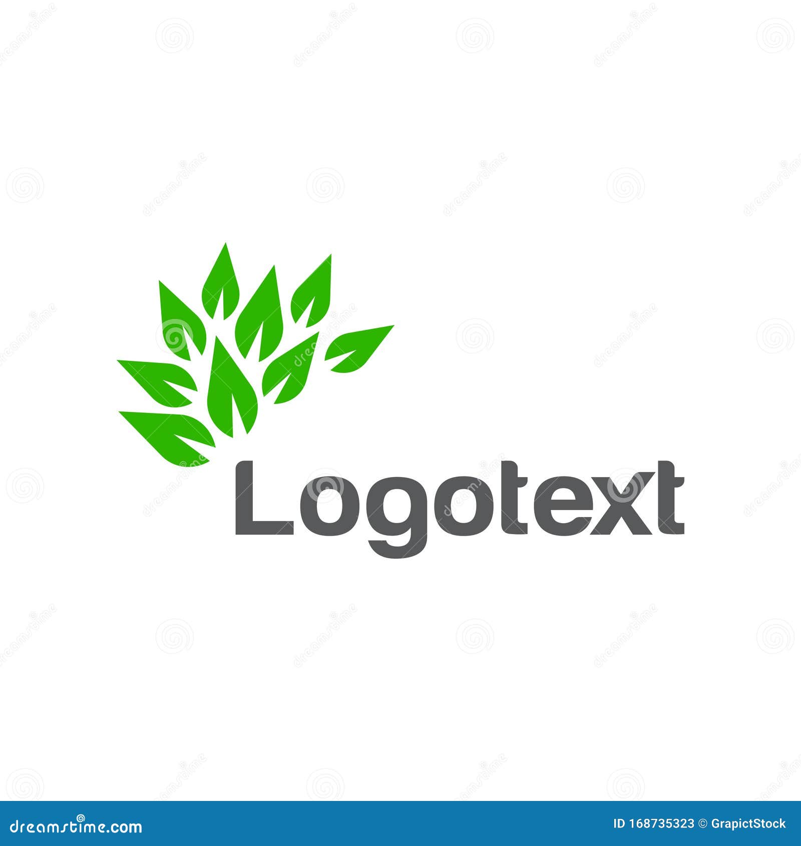 Abstract Leaf Logo Design Template Stock Vector - Illustration of tree ...