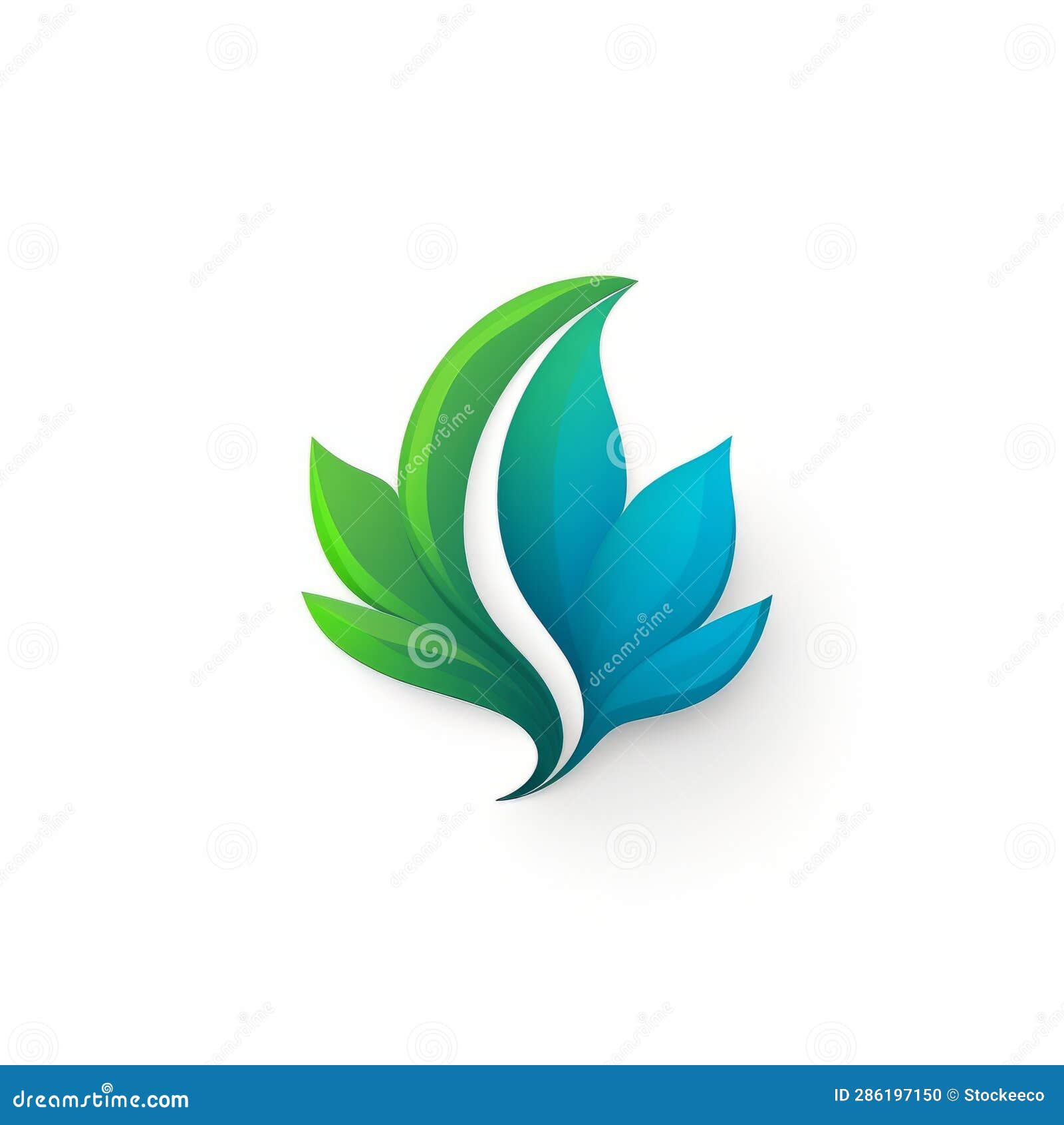 Abstract Leaf Logo Design with Innovative Flat Design Template Stock ...