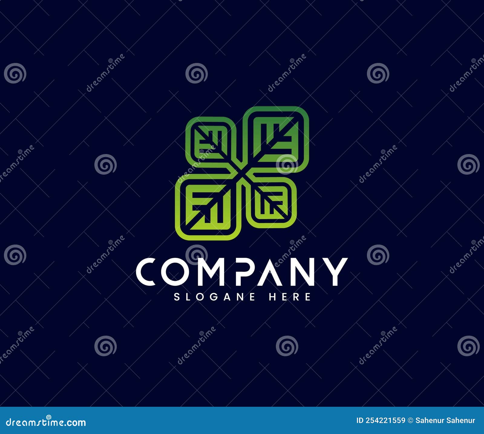 Abstract Leaf Logo Design Vector Template Linear Style Stock Vector ...