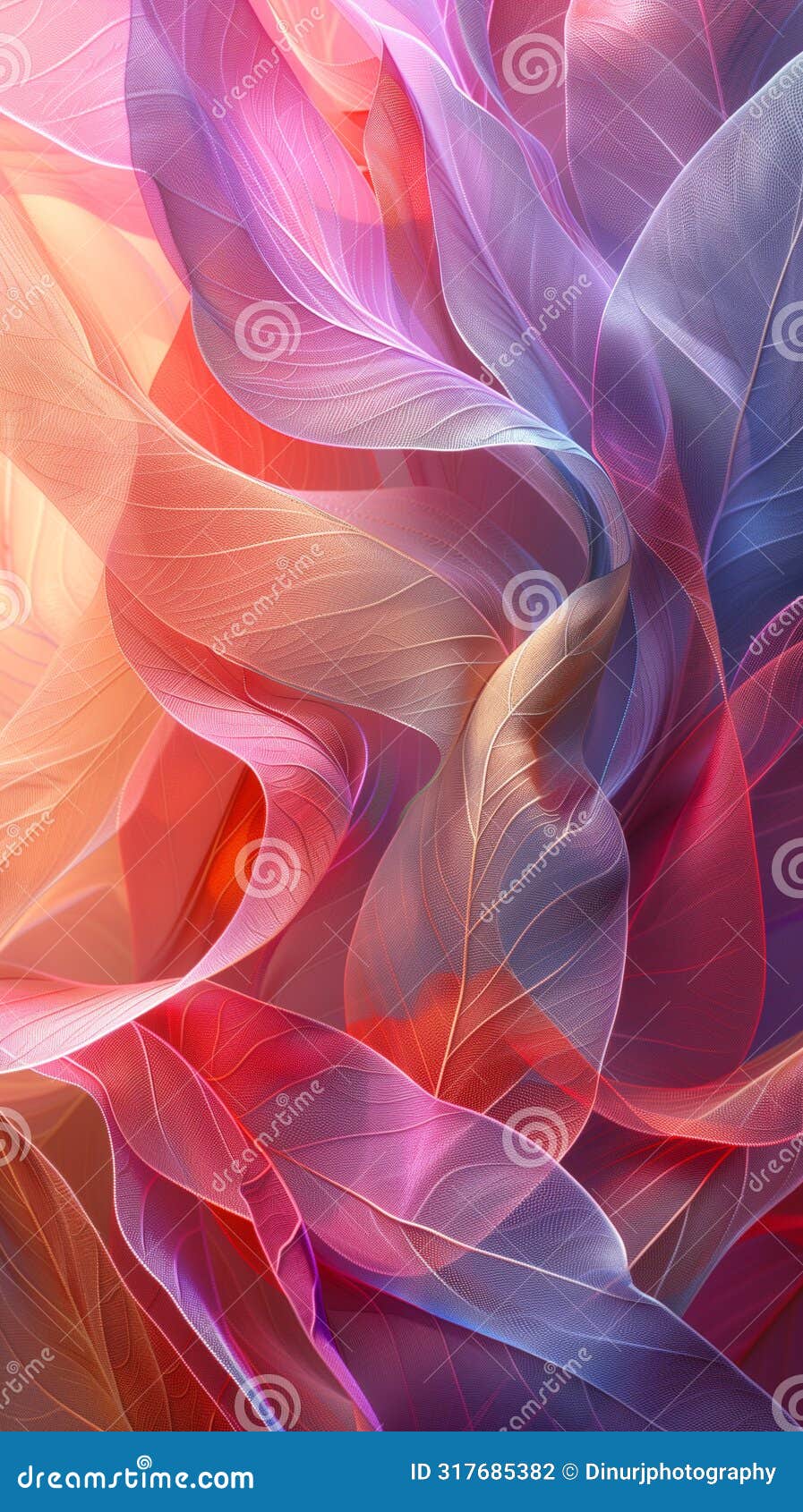 Abstract with Leaf Patterns and Translucent Planes. Luxury Wallpaper ...