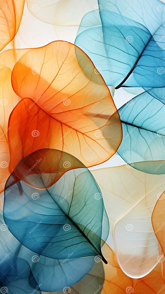 Abstract with Leaf Patterns and Translucent Planes. Luxury Wallpaper ...