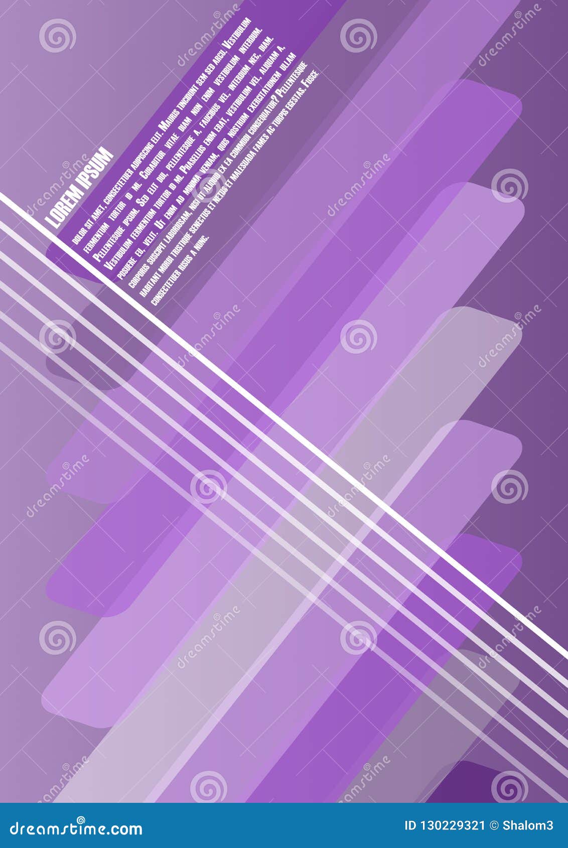 Abstract Leaflet, Flyer, Poster or Bill Template in Trendy Purple ...