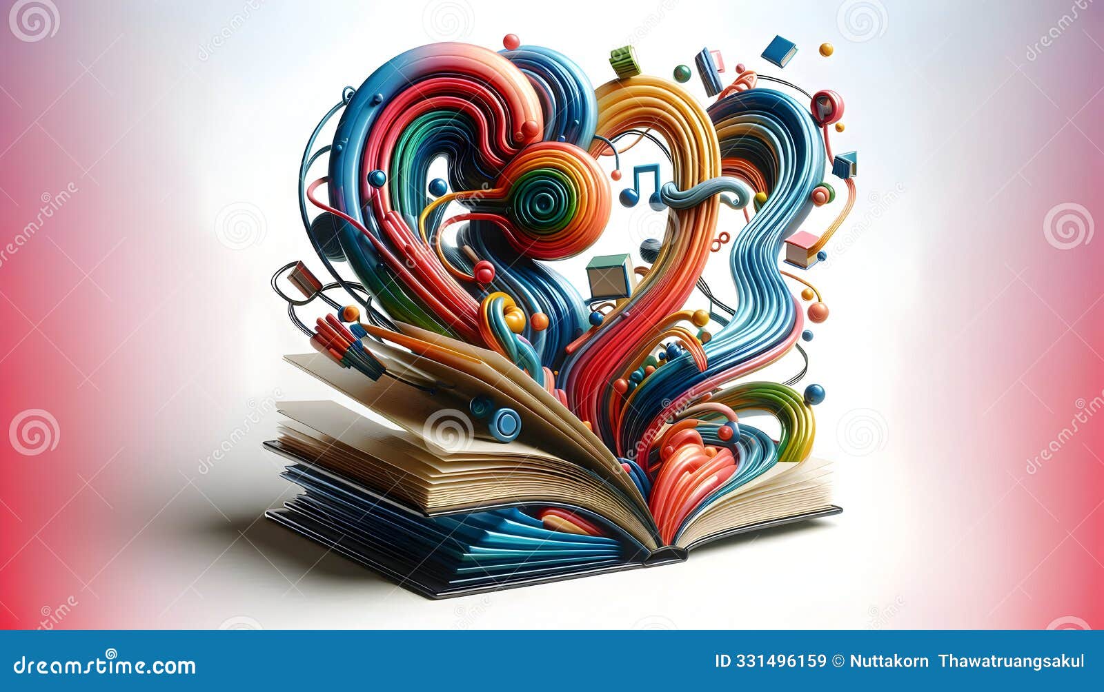 Abstract Learning Pathways Concept As a Glossy Abstract Digital Art ...