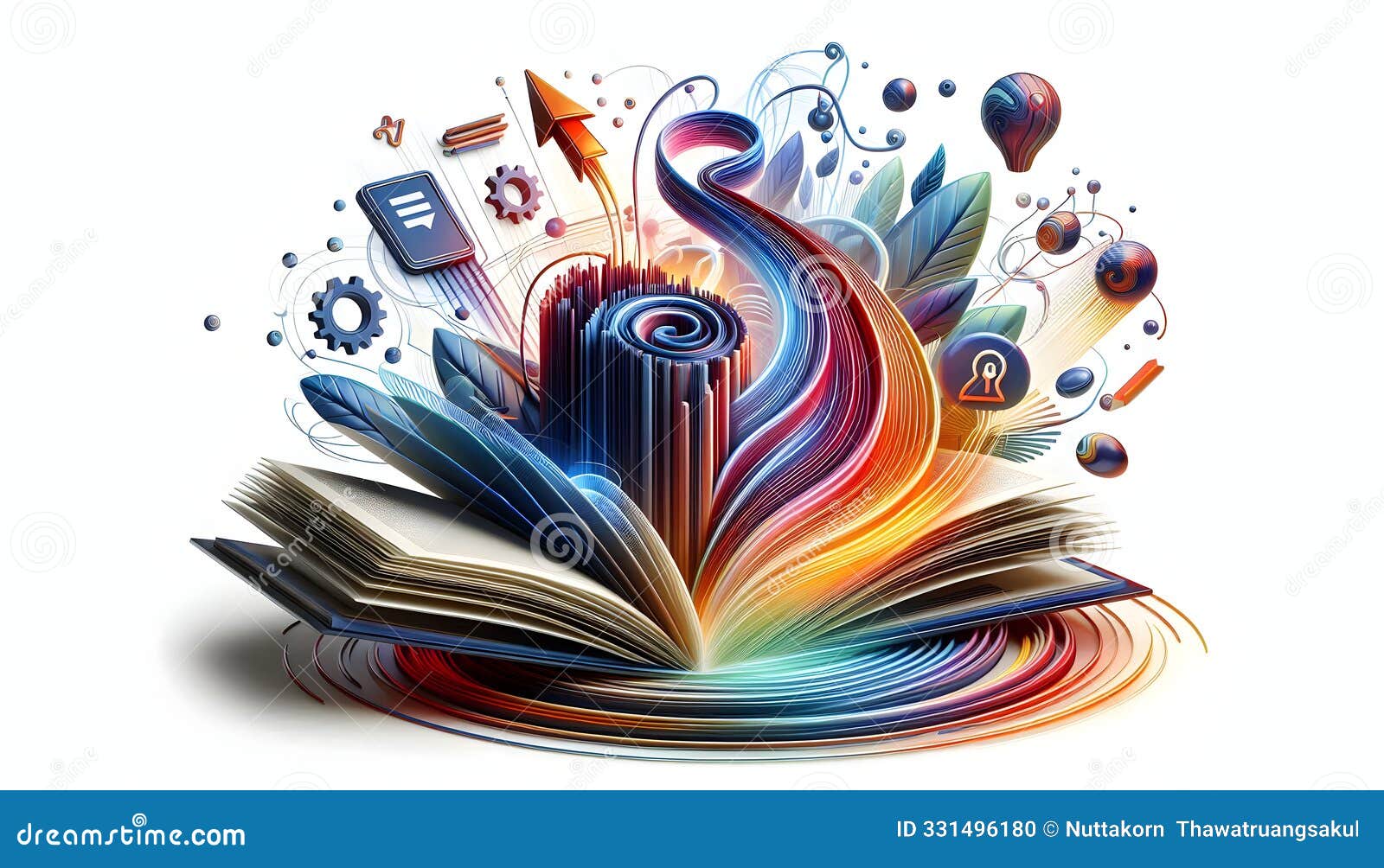 Abstract Learning Pathways Concept As a Glossy Abstract Digital Art ...