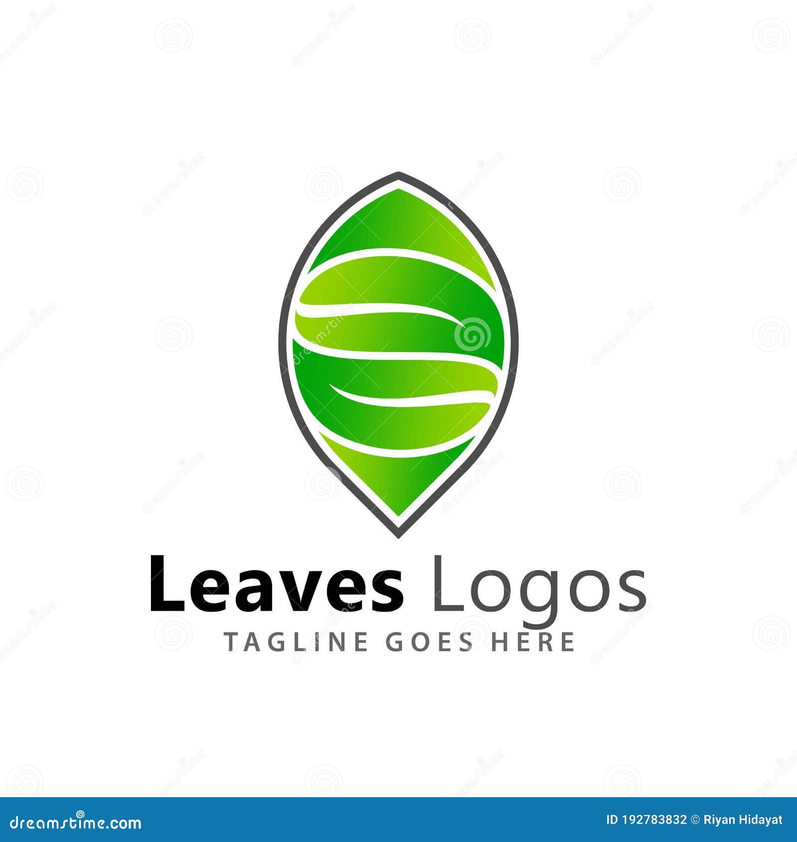 Leaves Logos Template Symbol And Green Leaves Royalty-Free Stock ...
