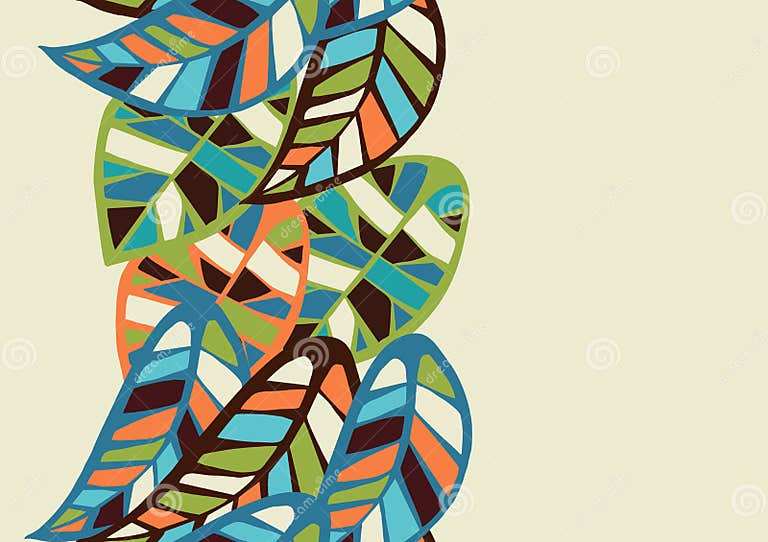 Abstract Leaves Pattern Background Stock Vector - Illustration of ...