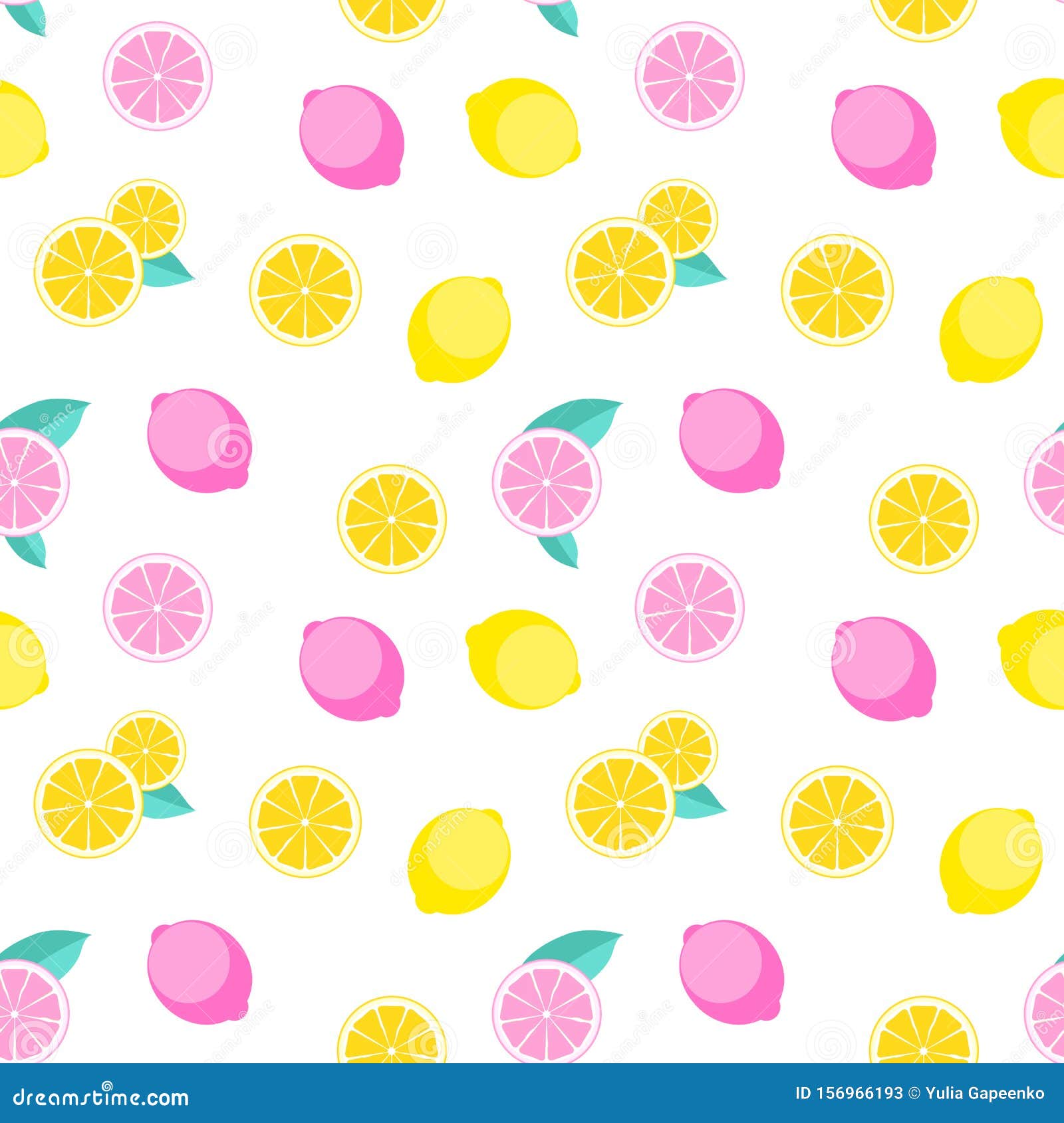 Abstract Lemon Seamless Pattern Background Vector Illustration Stock ...