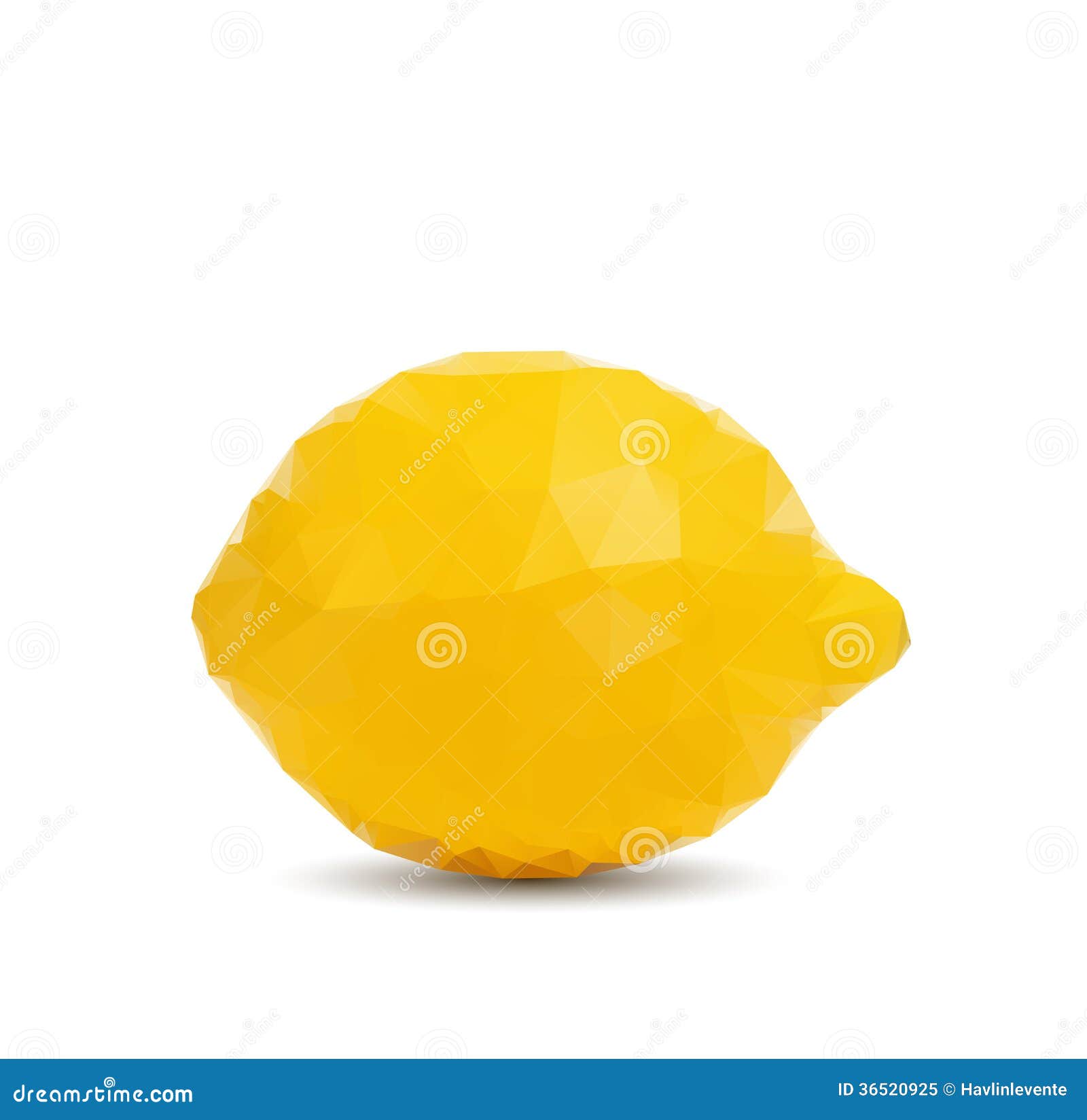 Abstract Lemon with Triangle Style Stock Vector - Illustration of ...