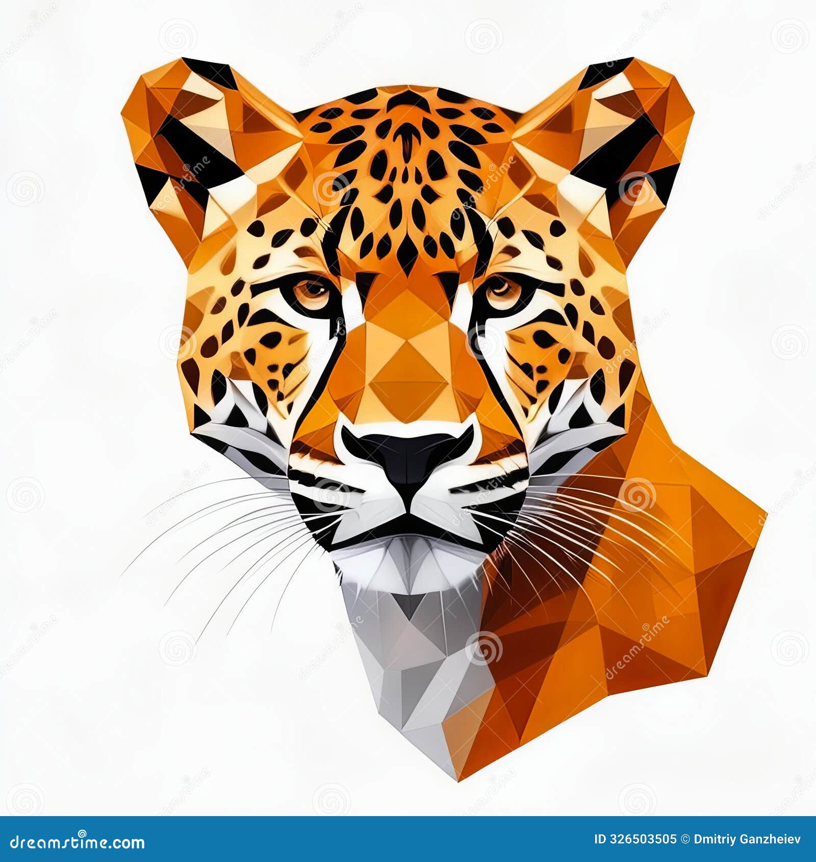 Cubist Leopard stock illustration. Illustration of vector - 326503505
