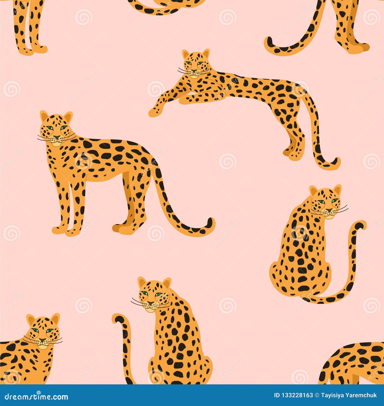 Abstract Leopard Pattern. Vector Seamless Texture. Trendy Illustration ...