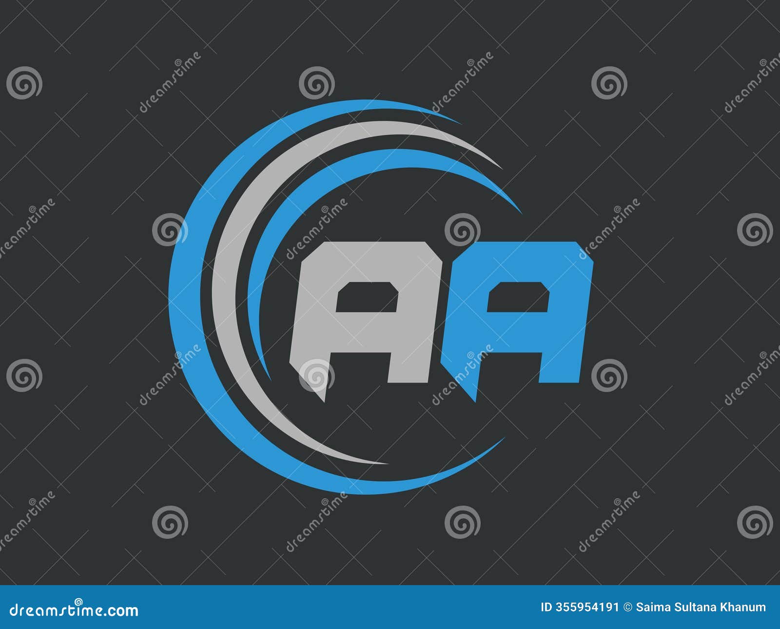 Abstract Letter AA Logo Design. AA Initial Logo Design Monogram for ...