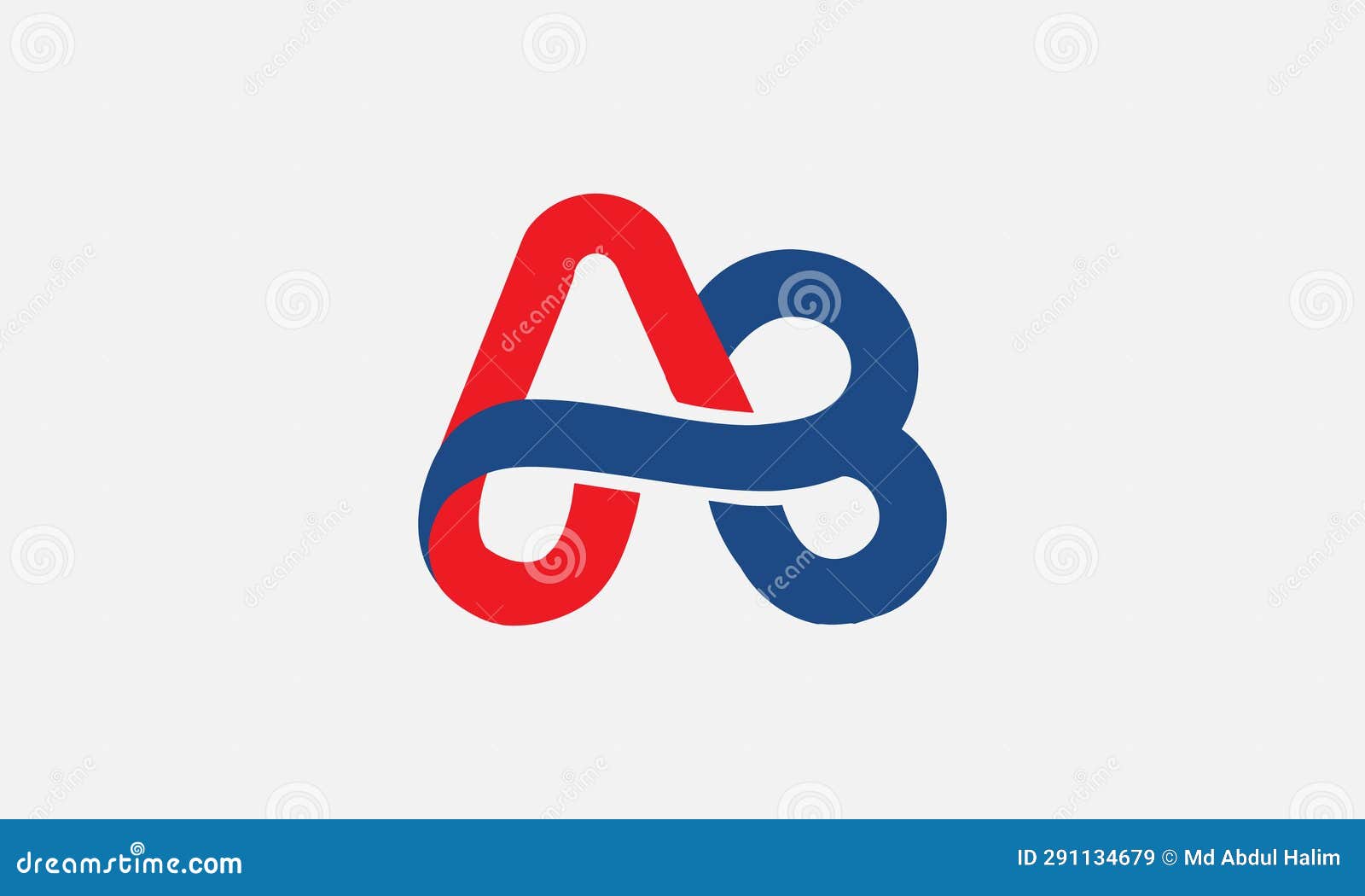 Abstract Letter AB Logo Modern Text Logotype Stock Vector ...