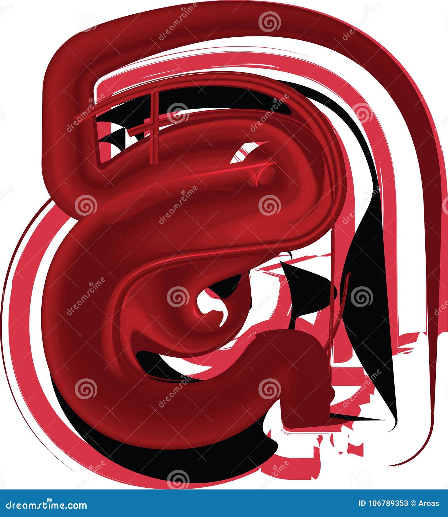 Abstract Letter a stock vector. Illustration of drawing - 106789353