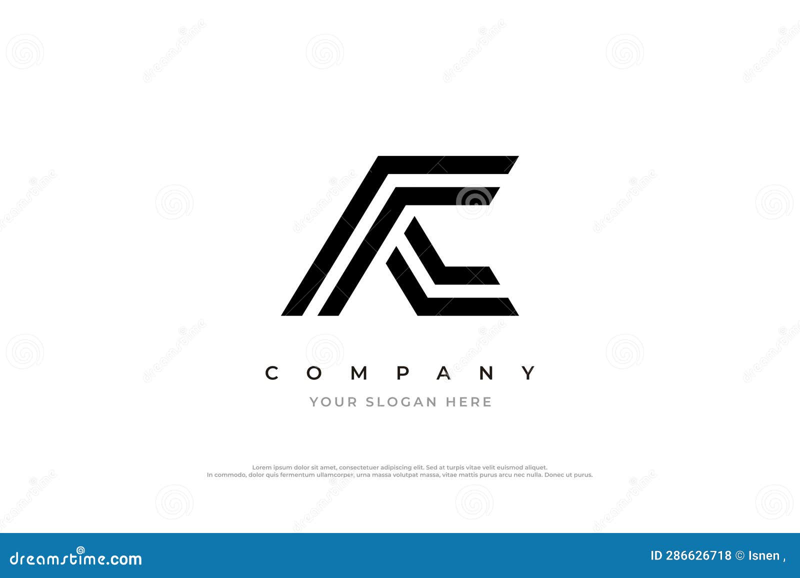 Abstract Letter AC Logo Design Stock Illustration - Illustration of ...