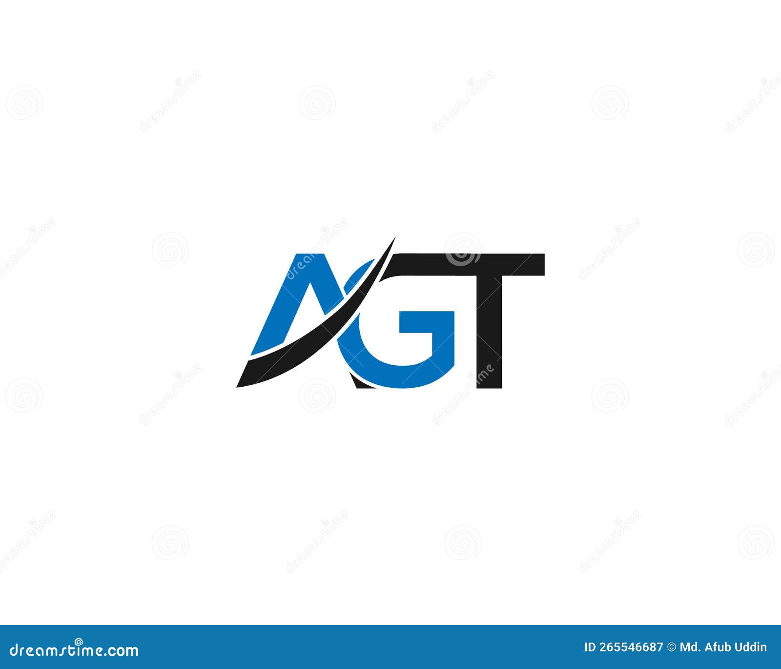Abstract Letter AGT Minimal Logo Design Stock Vector - Illustration of ...