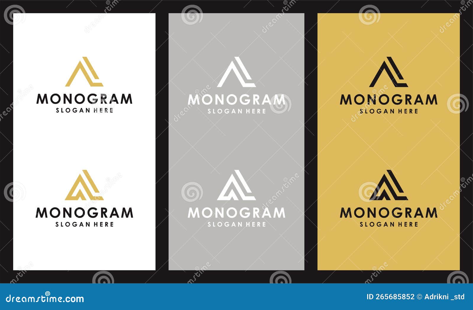 Abstract Letter AL Monogram Logos Collection Stock Vector ...