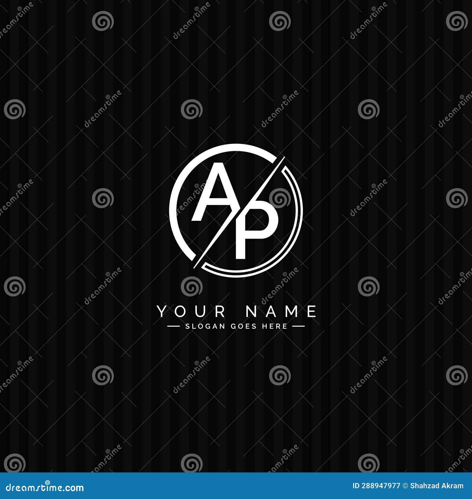 Abstract Letter AP Logo - Initial Monogram Template for Alphabet a and ...