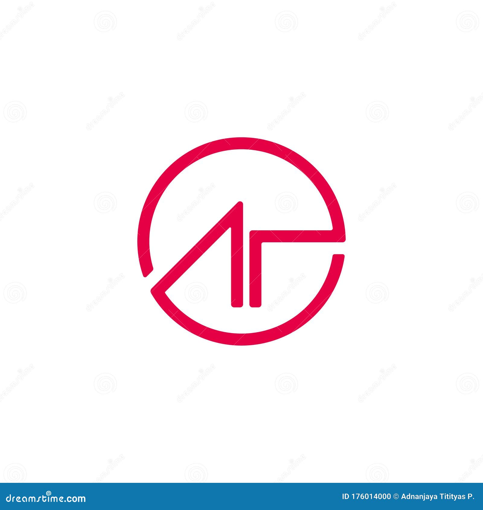 Abstract Letter Ar Circle Geometric Line Design Symbol Logo Vector ...