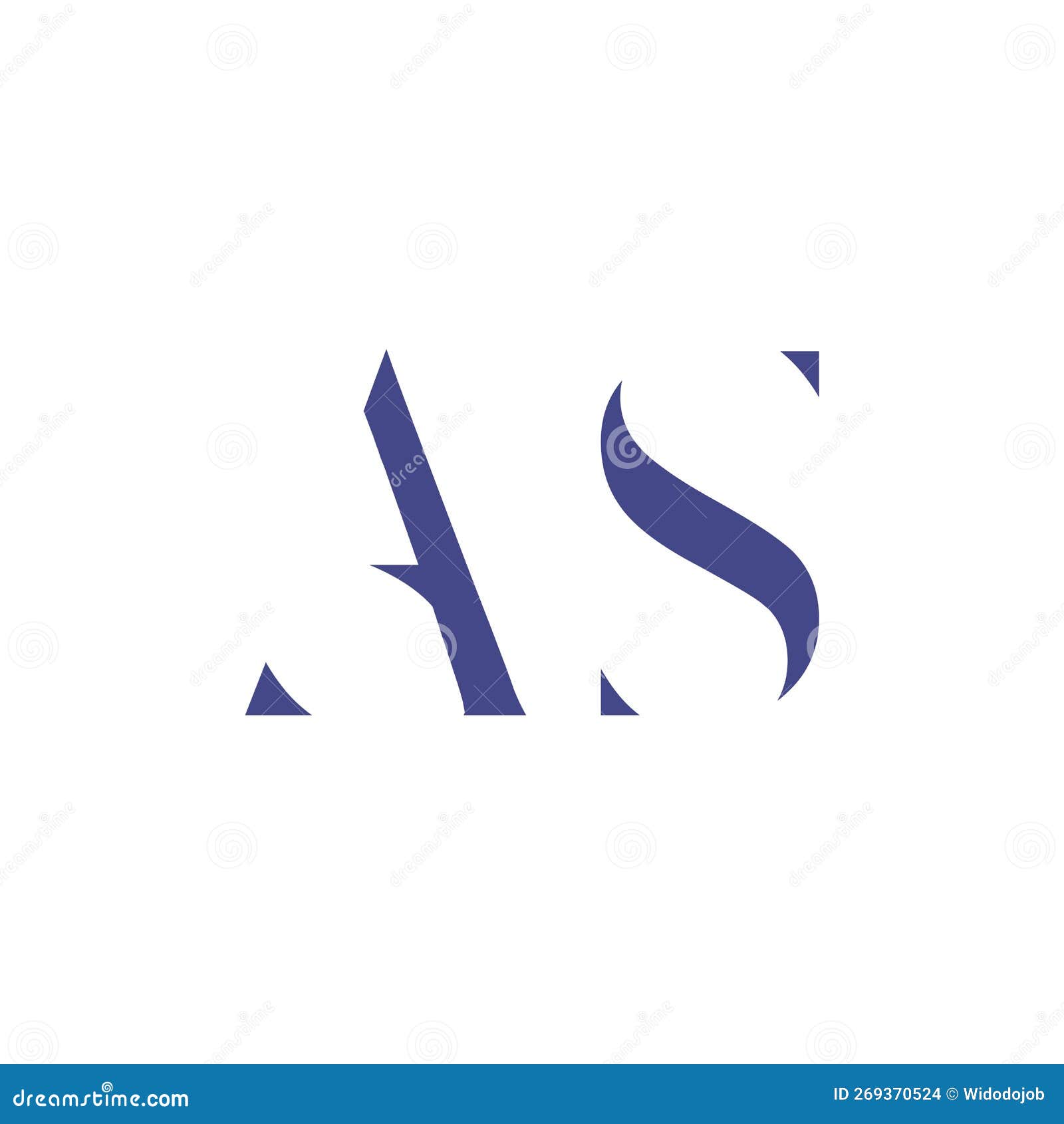 Abstract Letter AS Logo Design Vector Isolated Stock Vector ...