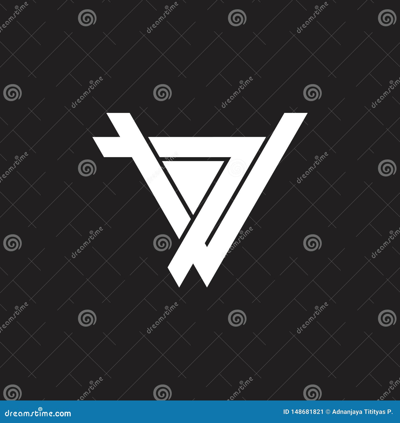 Abstract Letter Av Geometric Triangle Arrow Logo Vector Stock Vector ...