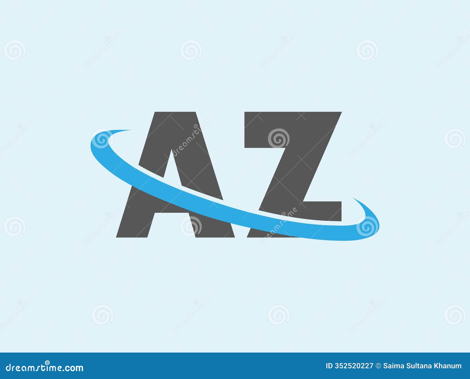 Abstract Letter AZ Logo Design. AZ Initial Logo Design Monogram for ...