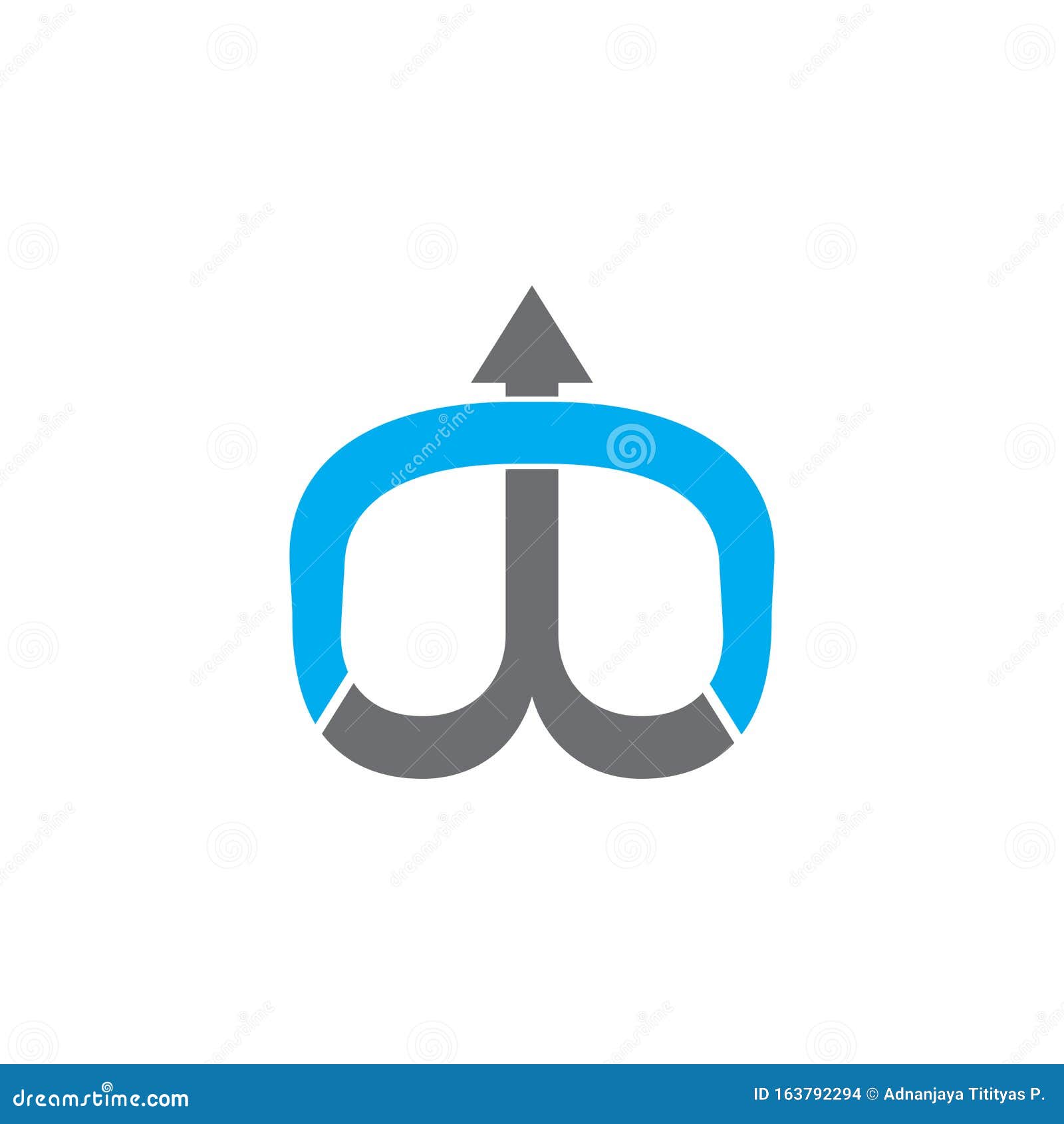 Abstract Letter B Bow Arrow Overlapping Logo Vector Stock Vector ...