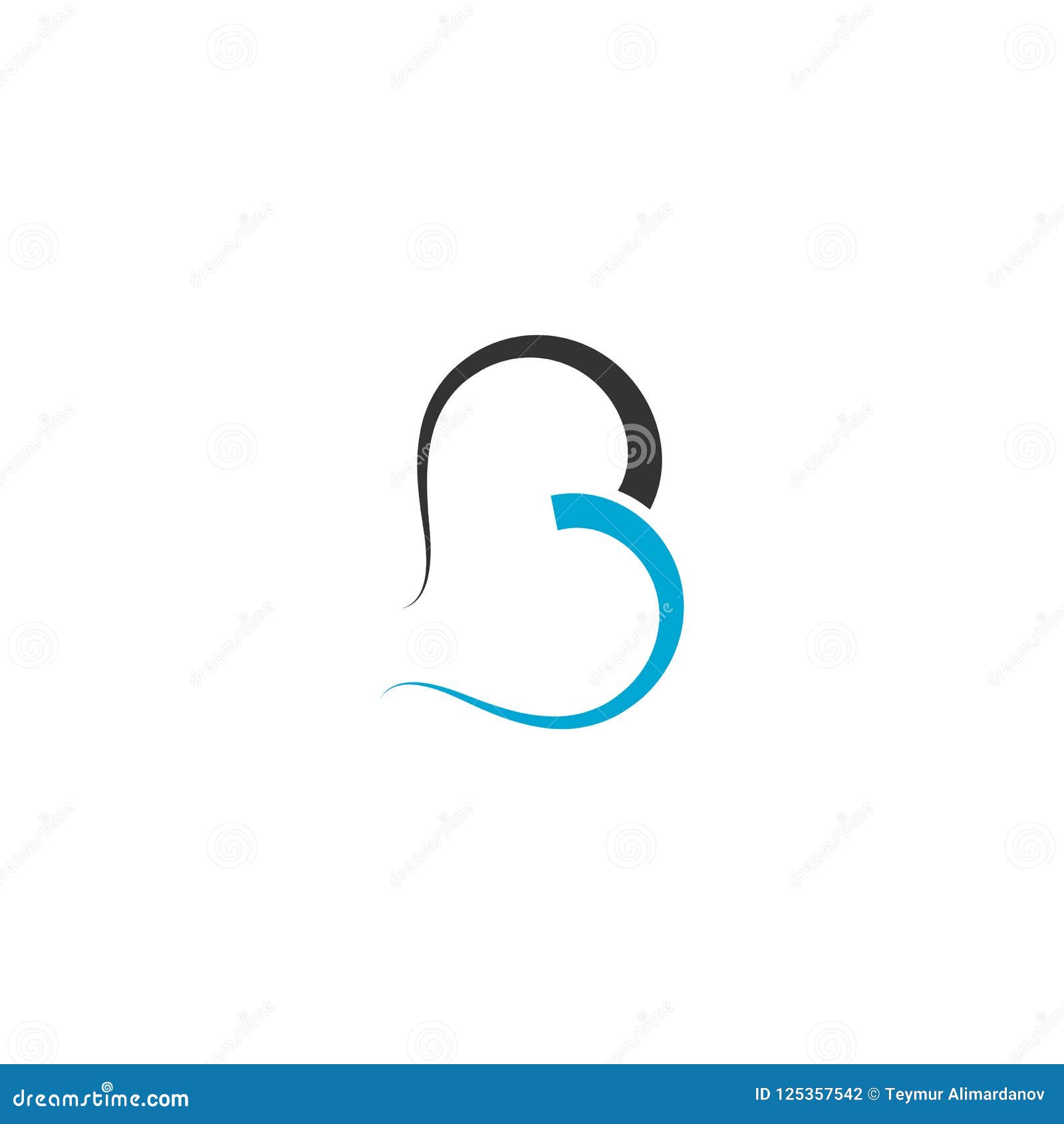 Abstract Letter B Logo Design Vector Template Stock Illustration ...